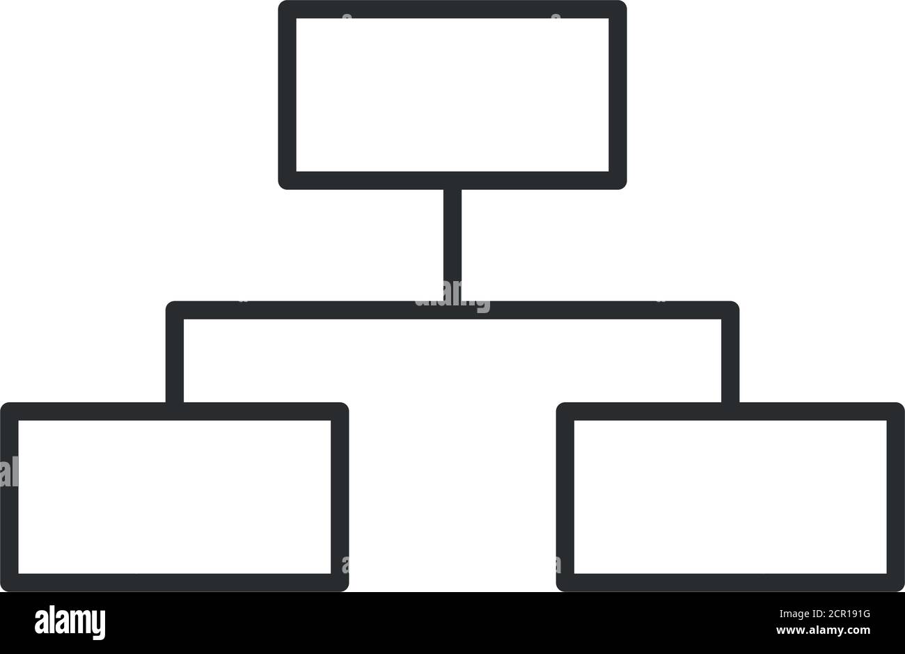data analysis, organization chart corporate vector illustration line ...