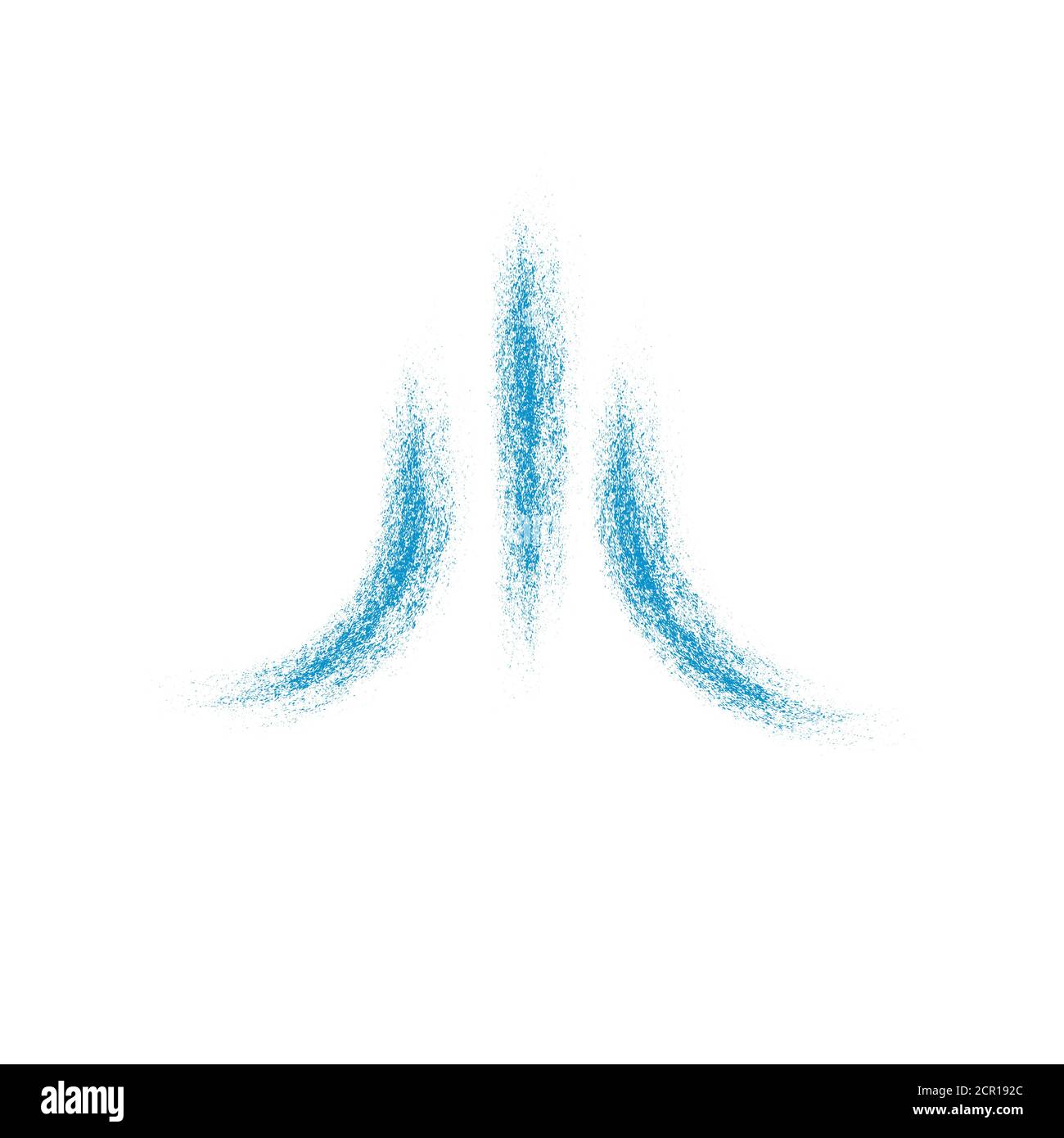 Decorative watercolor waterfall three swoosh lines. Stock vector ...