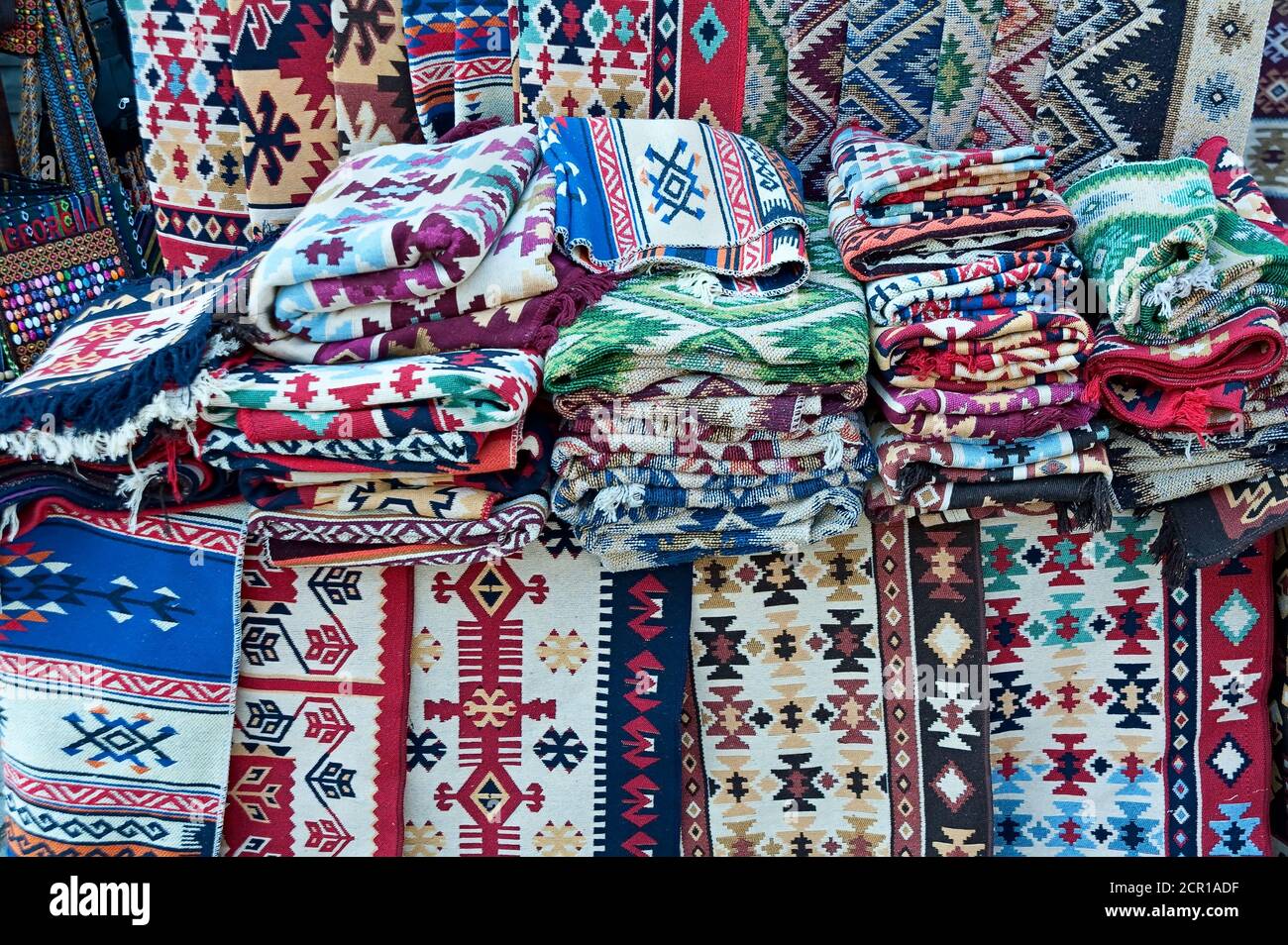 The samples of Georgian traditional carpets Stock Photo - Alamy