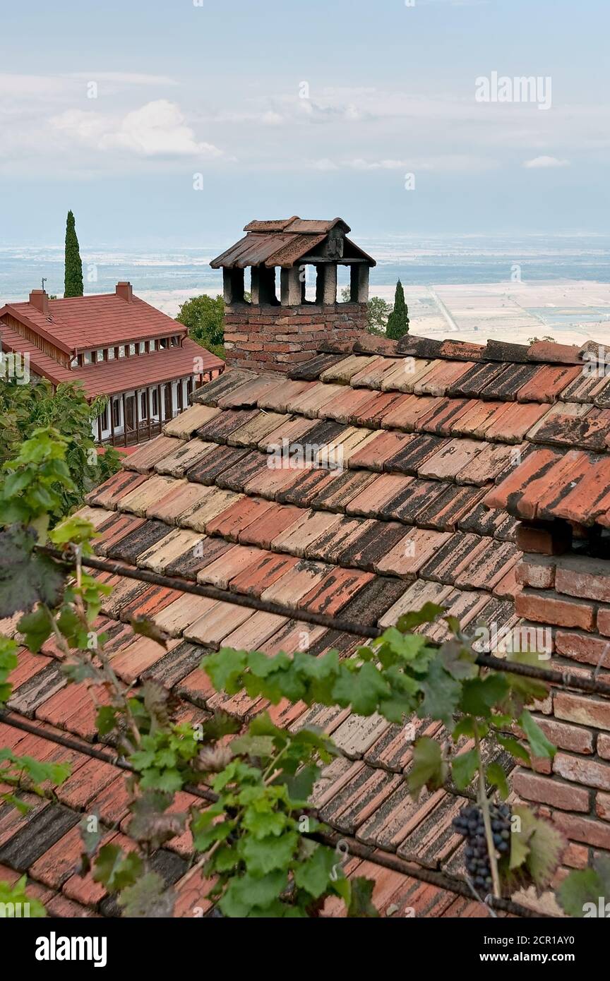 Traditional tower in georgia alazani hi-res stock photography and ...