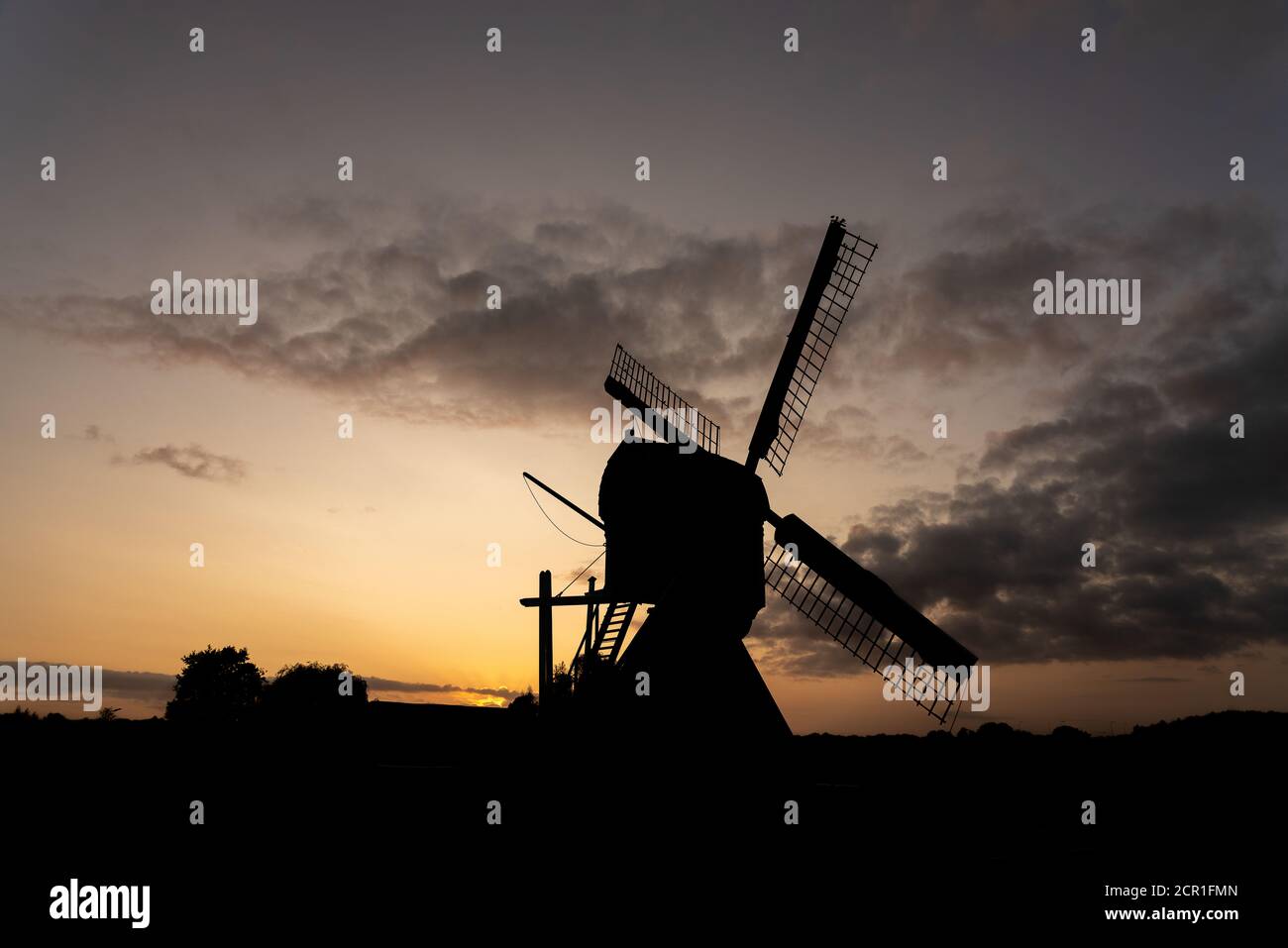 Beautiful shot of a windmill on an amazing sky background during the ...
