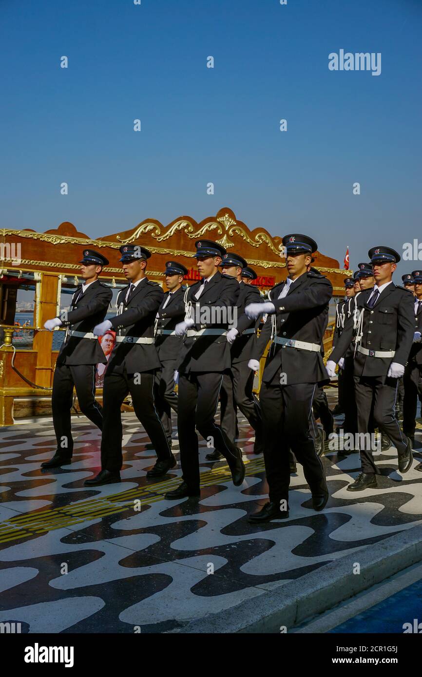 29 October 2019, Izmir Turkey, Celebrations and torch light procession ...