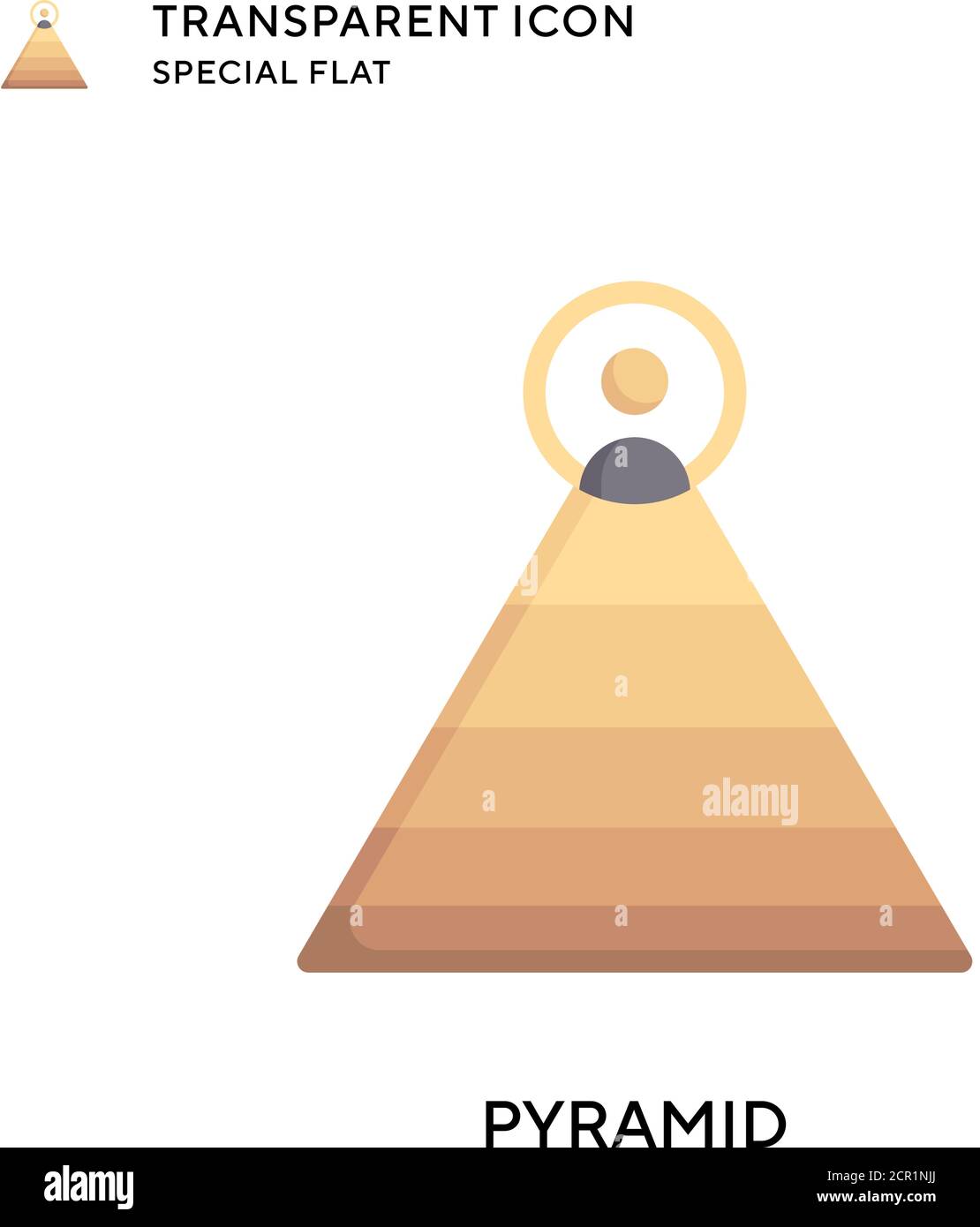 Pyramid vector icon. Flat style illustration. EPS 10 vector Stock ...