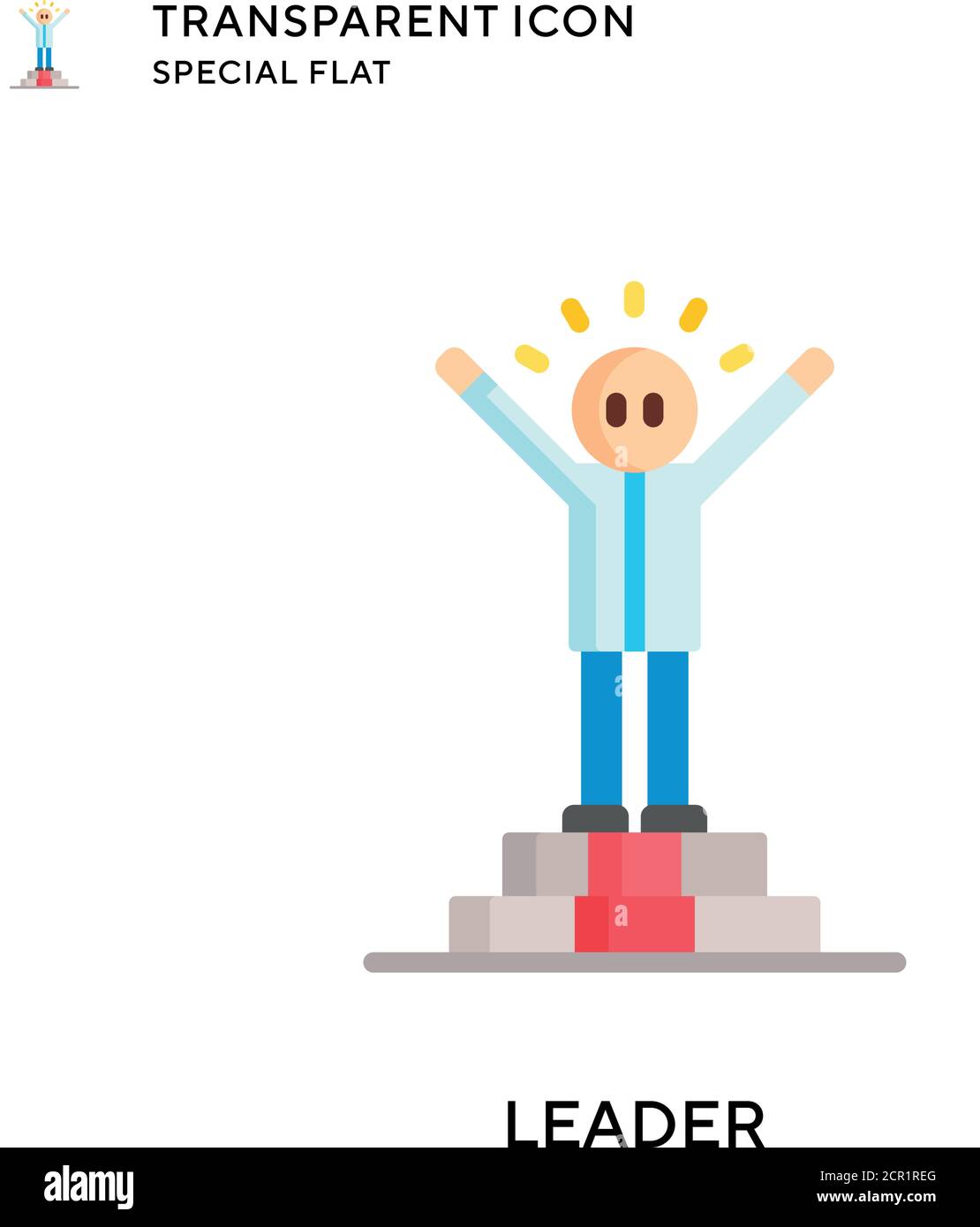 Leader vector icon. Flat style illustration. EPS 10 vector Stock Vector ...