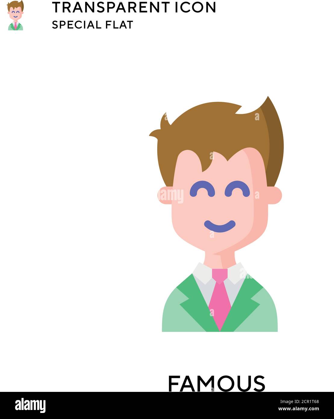 Famous vector icon. Flat style illustration. EPS 10 vector Stock Vector ...