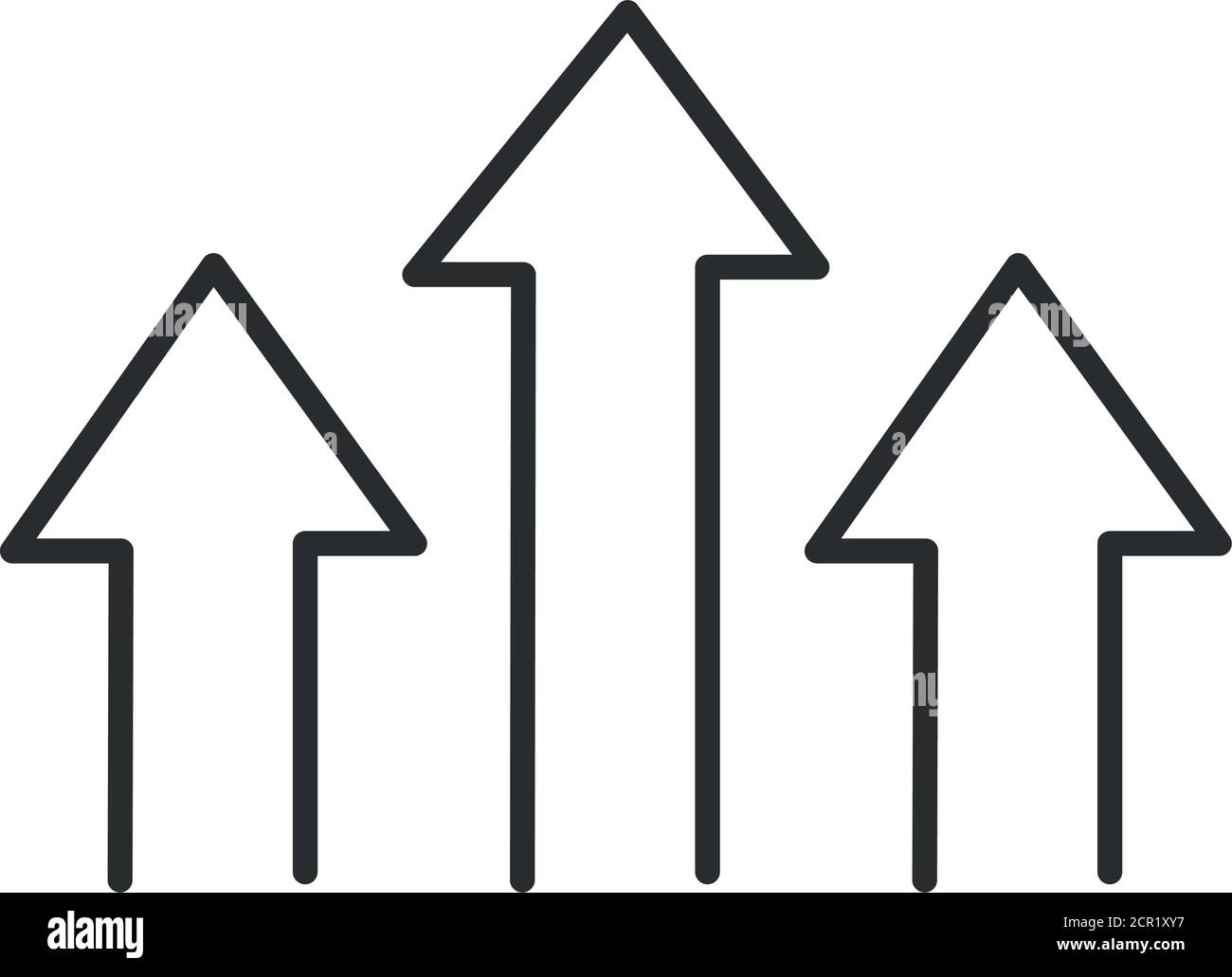 arrows up direction guide line icon vector illustration Stock Vector ...