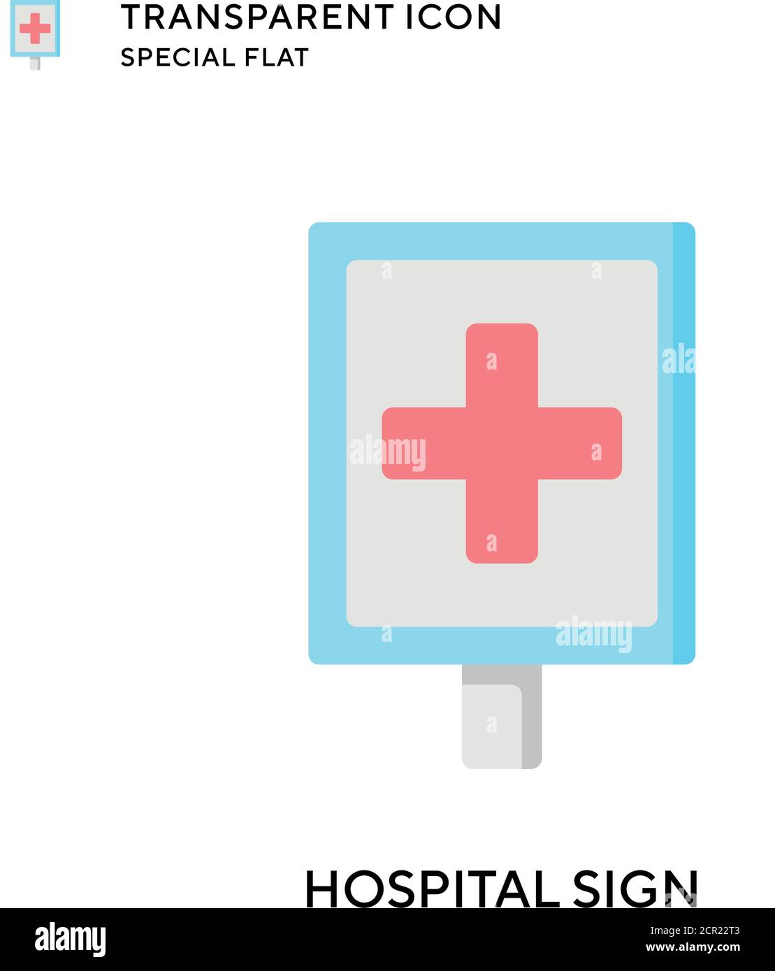 Hospital sign vector icon. Flat style illustration. EPS 10 vector Stock ...