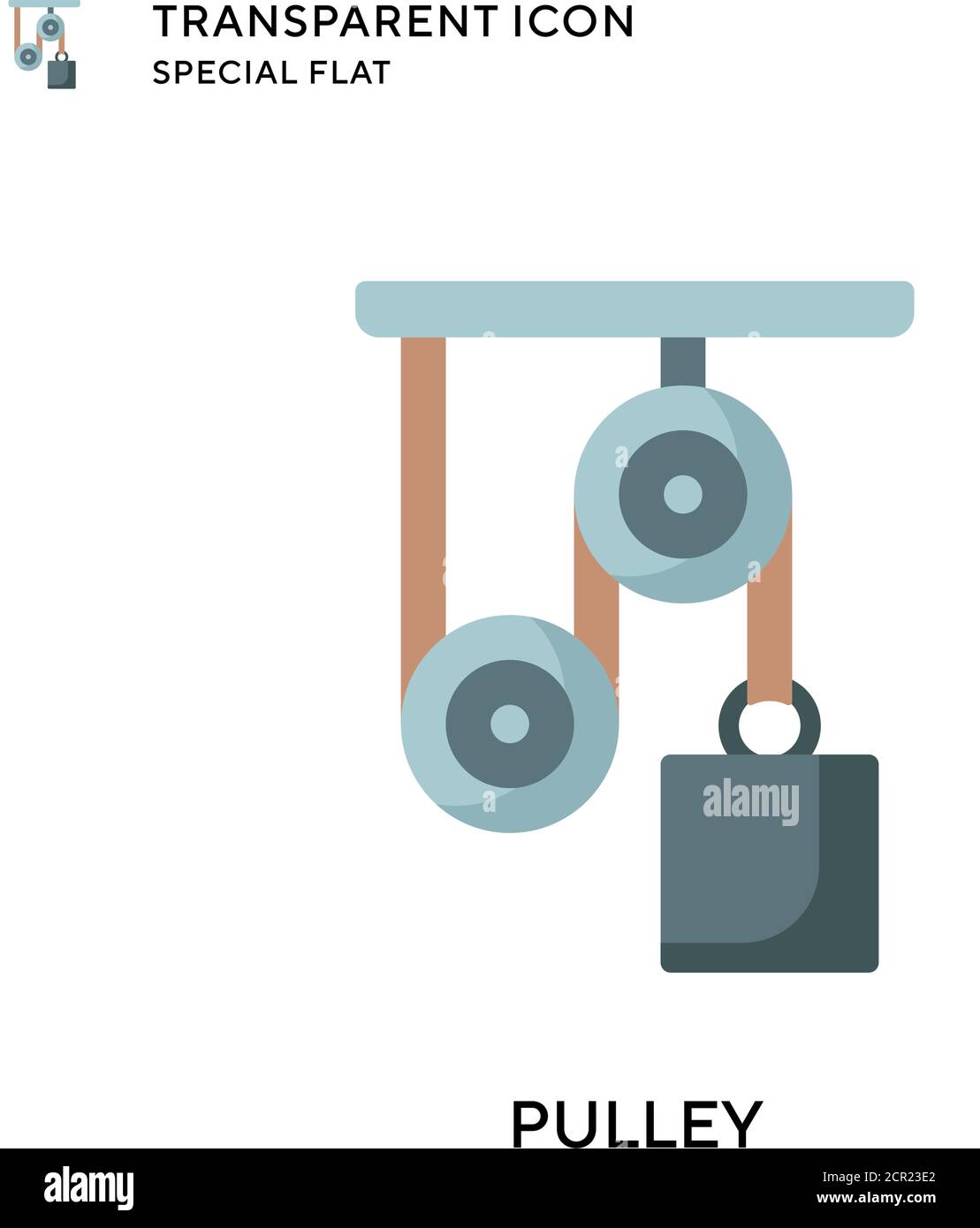 Pulley vector icon. Flat style illustration. EPS 10 vector Stock Vector ...