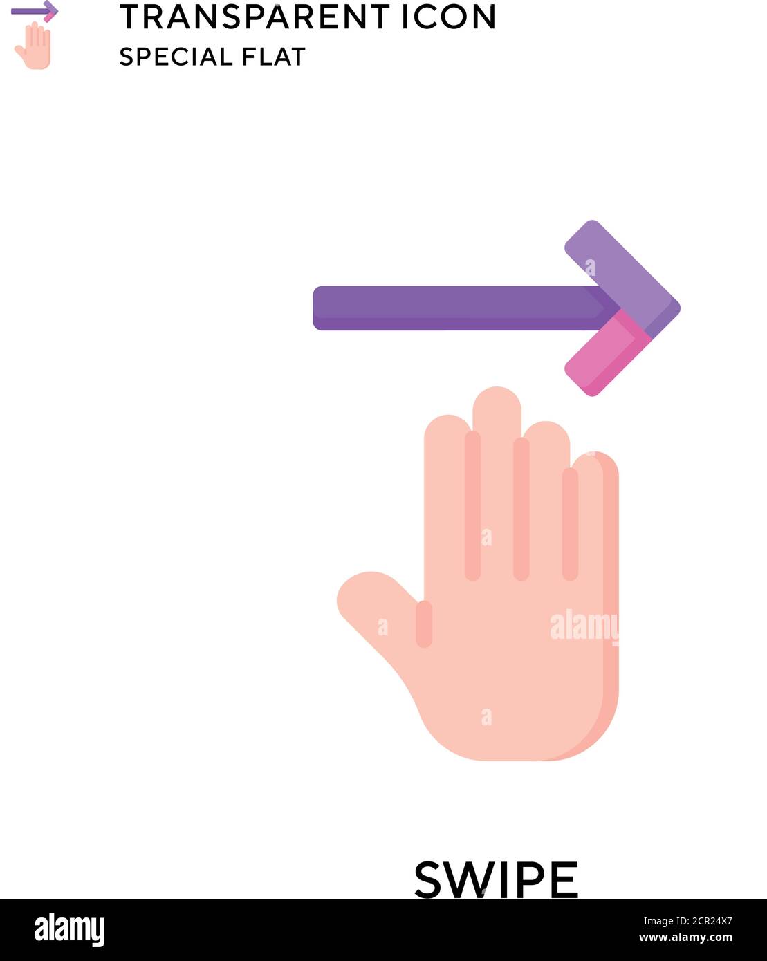 Swipe vector icon. Flat style illustration. EPS 10 vector Stock Vector ...