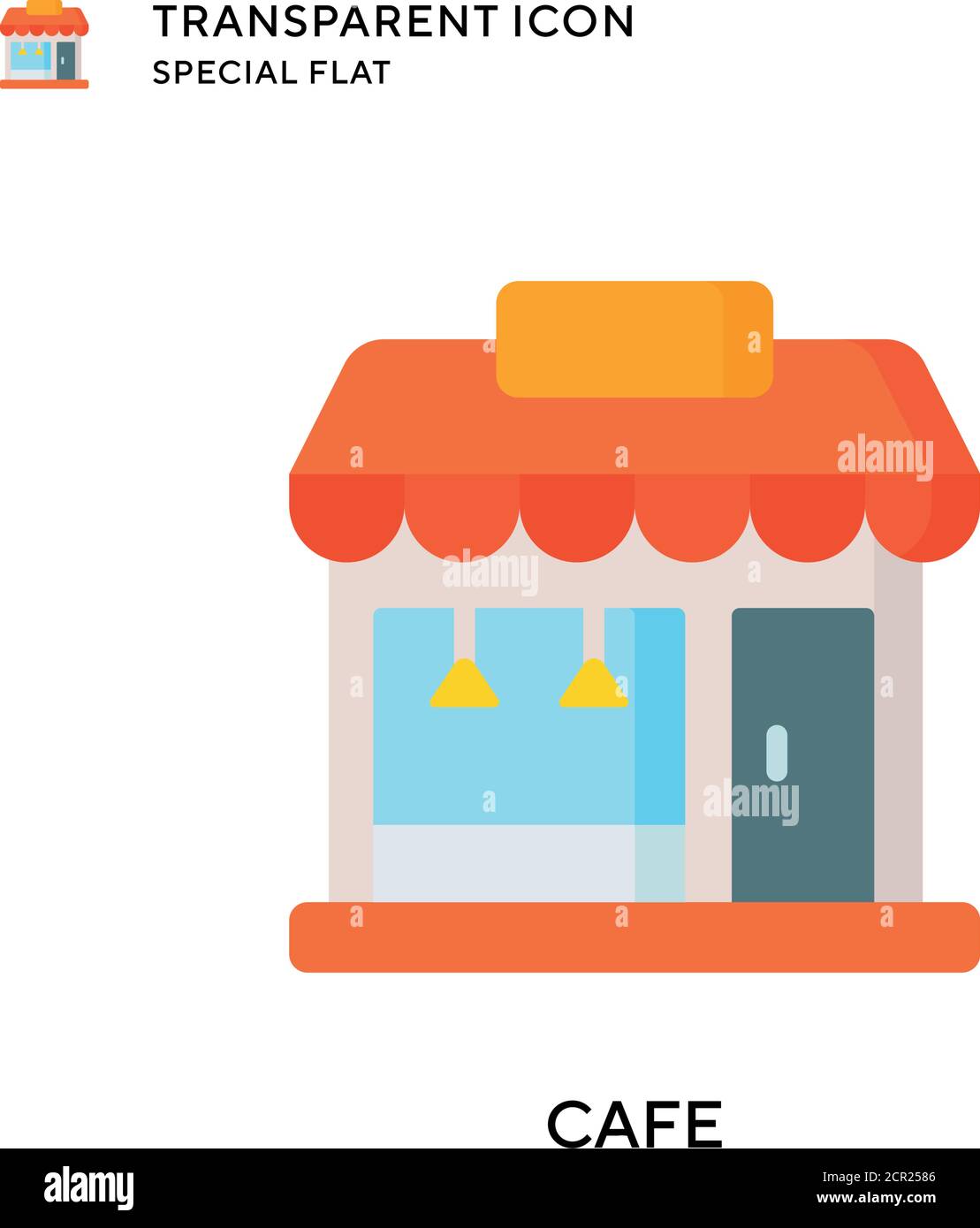 Cafe vector icon. Flat style illustration. EPS 10 vector Stock Vector ...