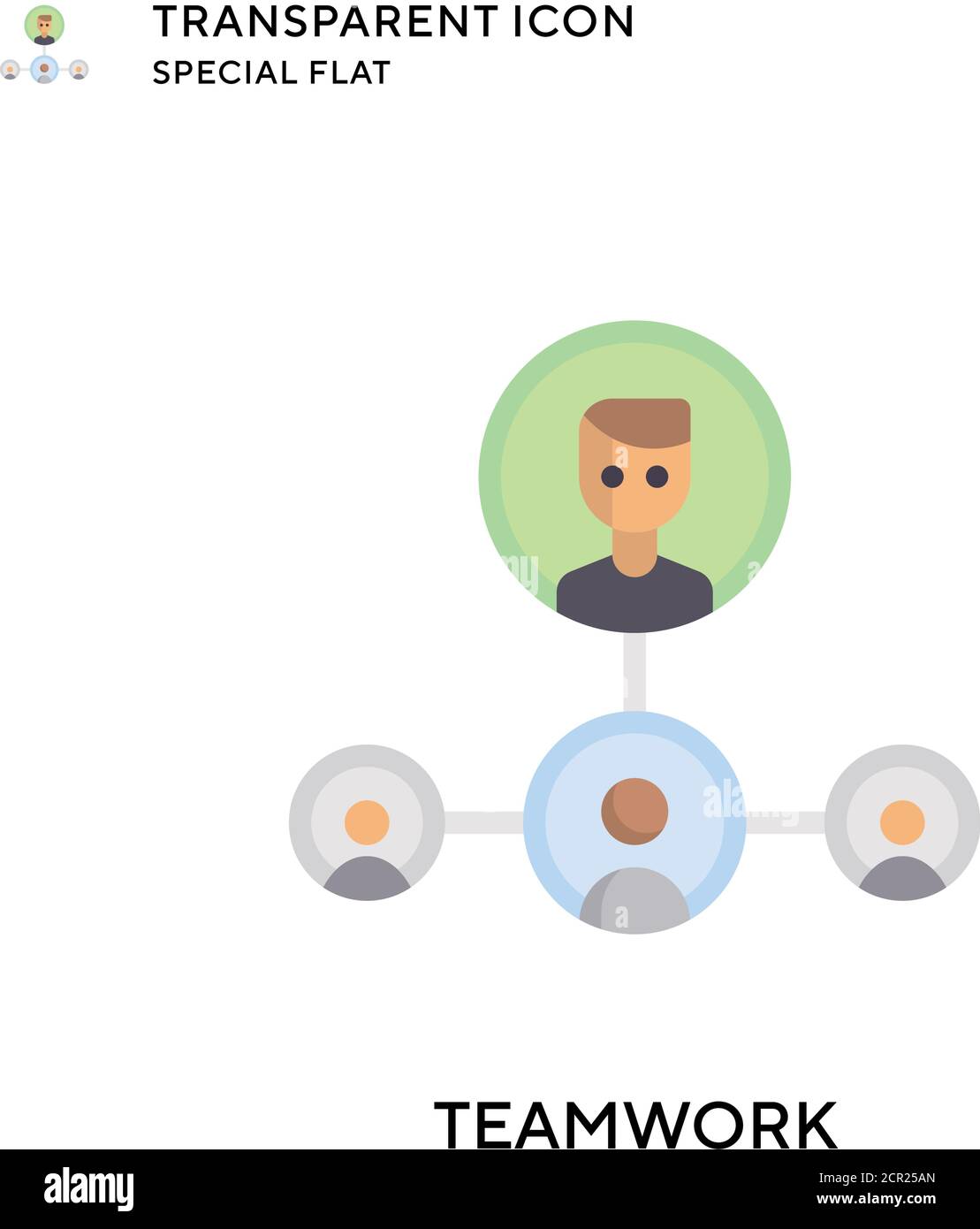 Teamwork vector icon. Flat style illustration. EPS 10 vector Stock ...