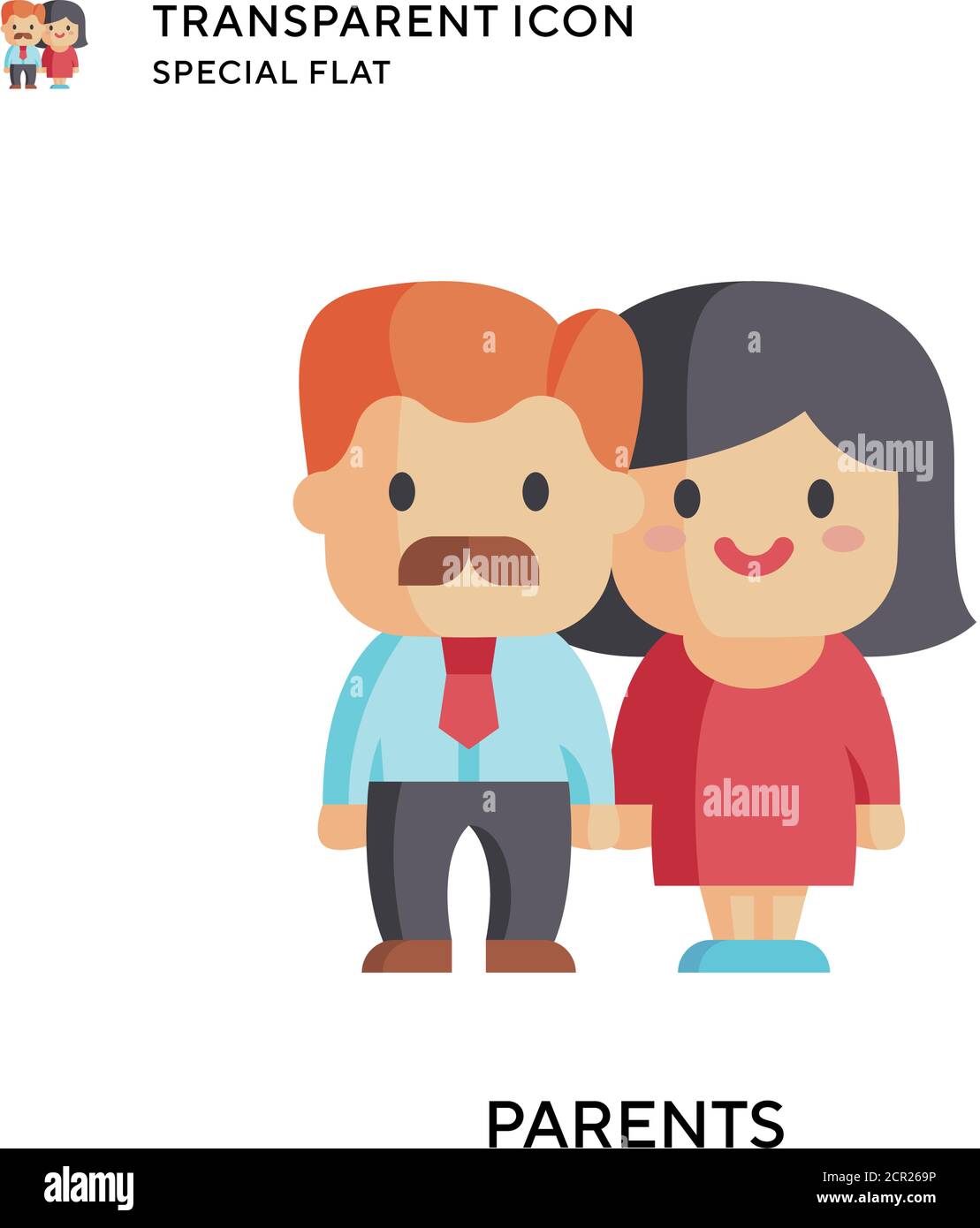 Parents vector icon. Flat style illustration. EPS 10 vector Stock ...