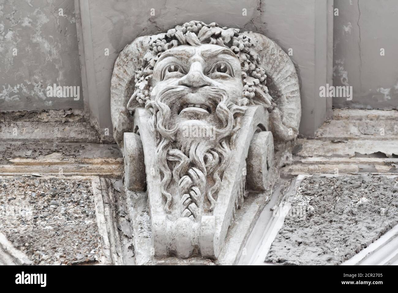 Old building facade mascaron decoration in Tbilisi Georgia Stock Photo ...