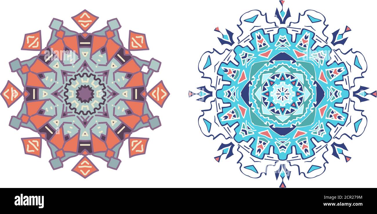 Mandala in a vector a pattern flat design element Stock Vector Image ...