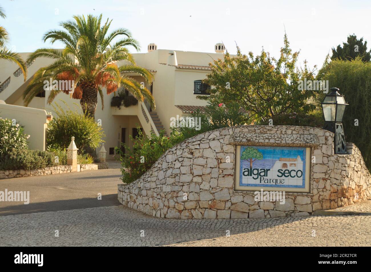 Algar Seco Parque/ resort entrance in Carvoeiro, Algarve, Portugal ...
