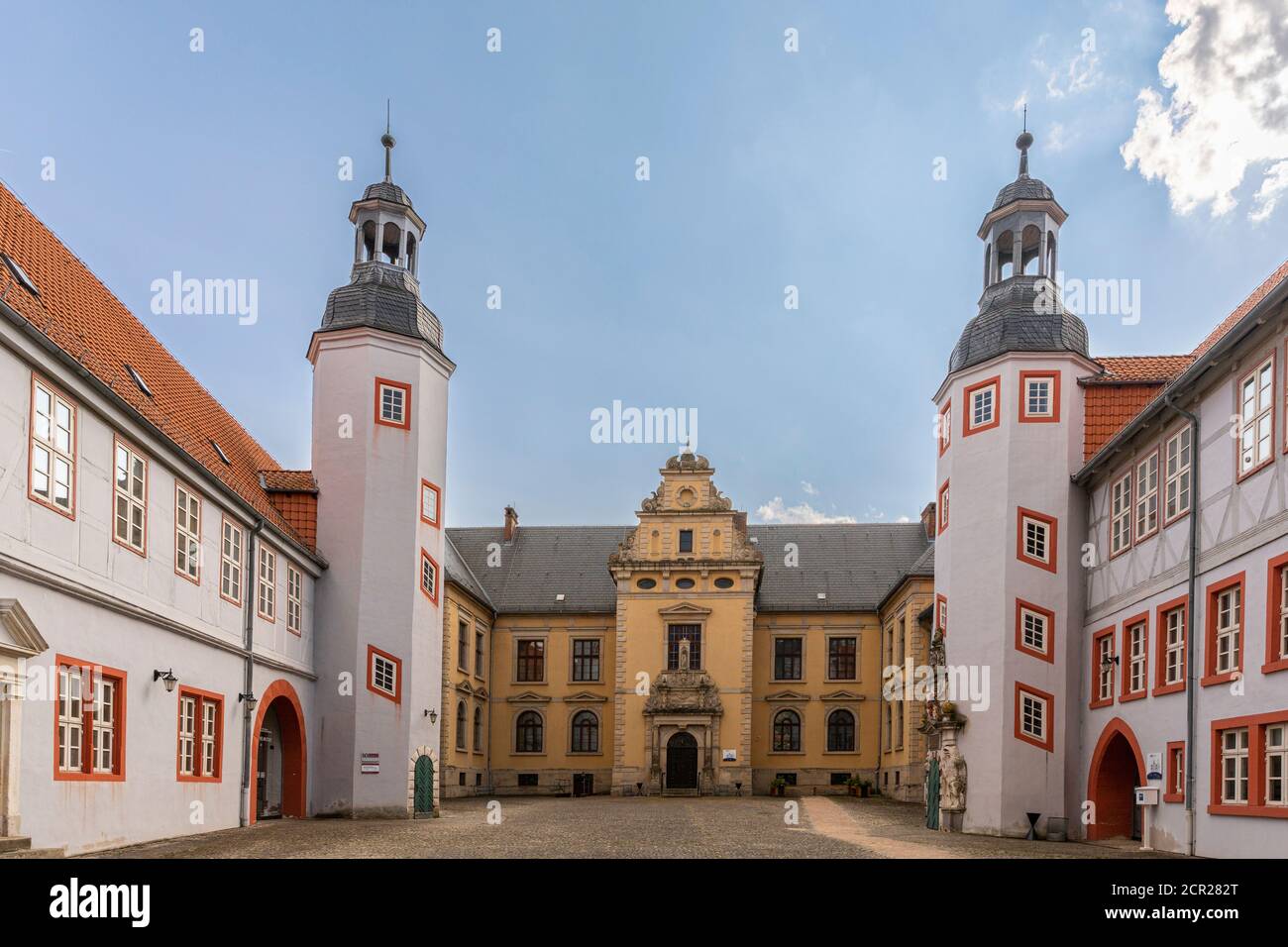 Historical school buildings in Helmstedt old town in Germany Stock ...