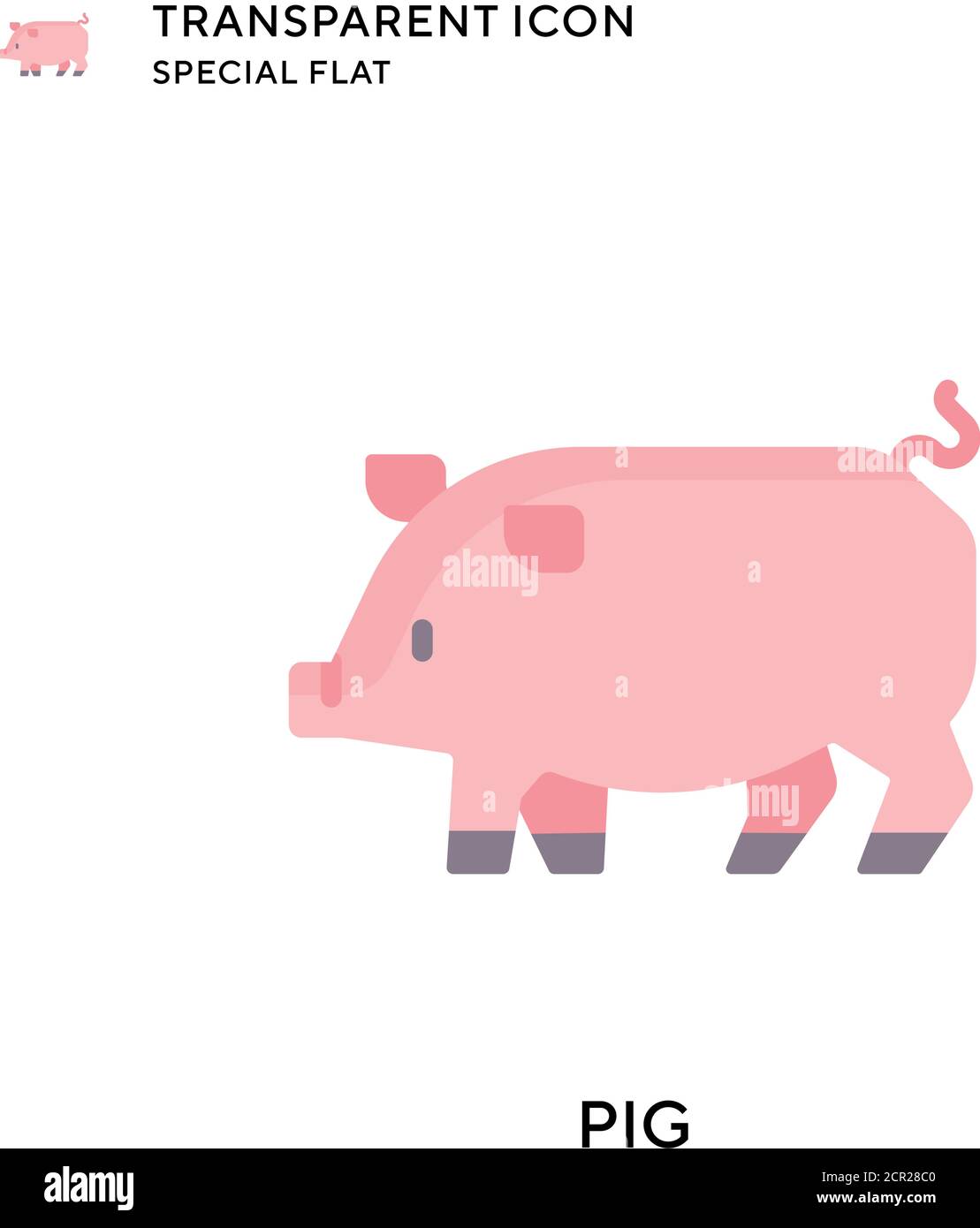 Pig vector icon. Flat style illustration. EPS 10 vector Stock Vector ...