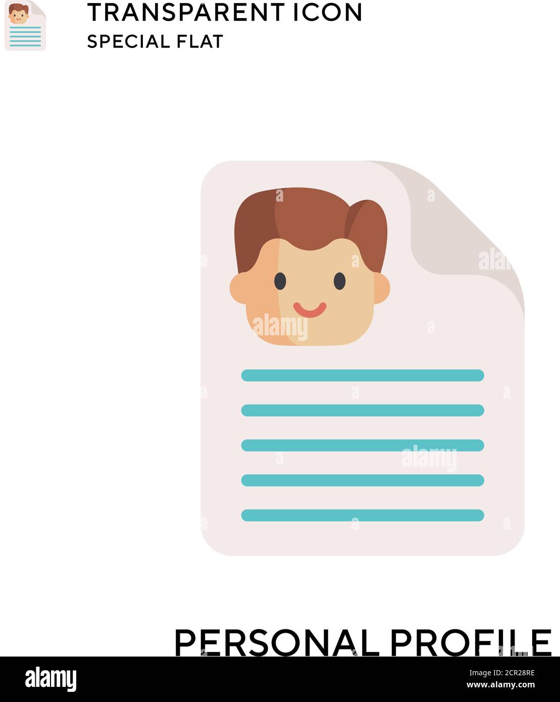 Personal profile vector icon. Flat style illustration. EPS 10 vector ...