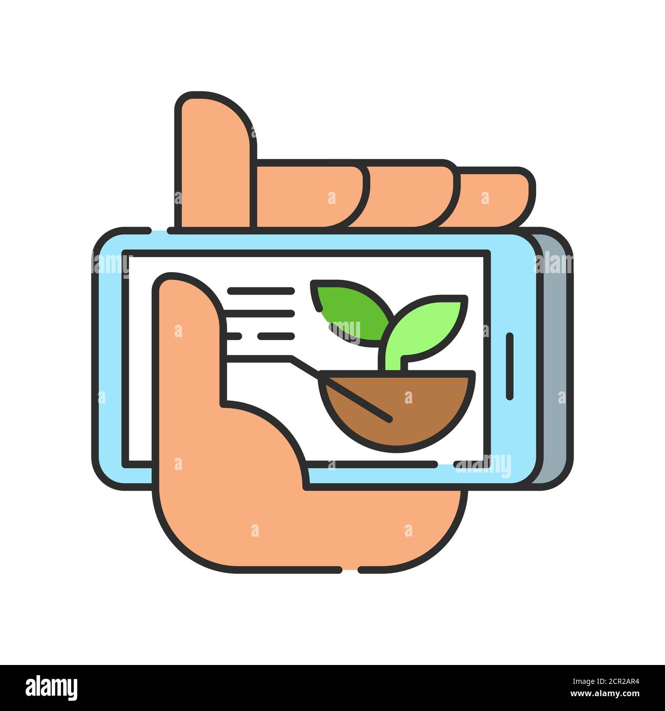 Plant management color line icon. Smart farm. Sign for web page, app ...