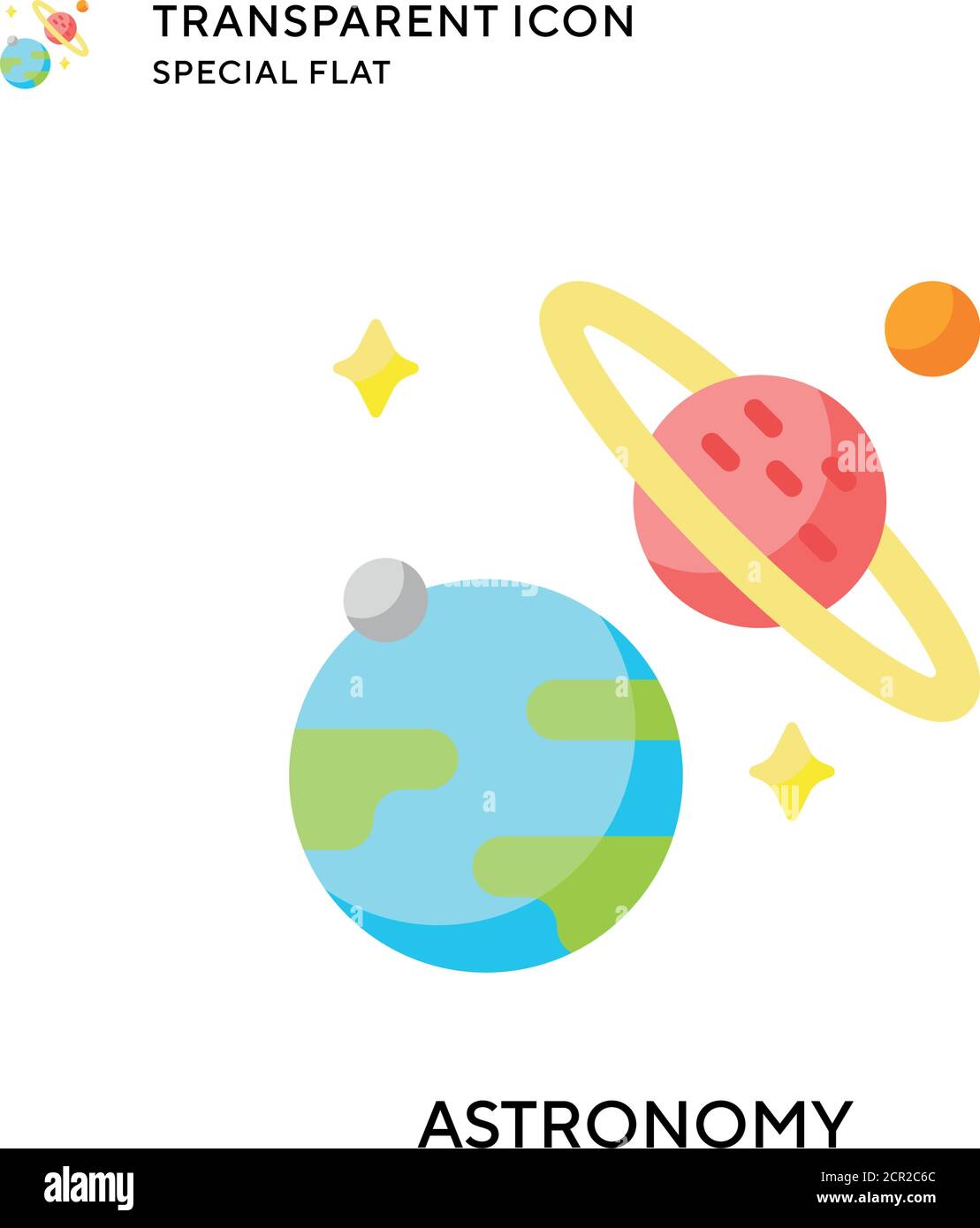 Astronomy vector icon. Flat style illustration. EPS 10 vector Stock ...