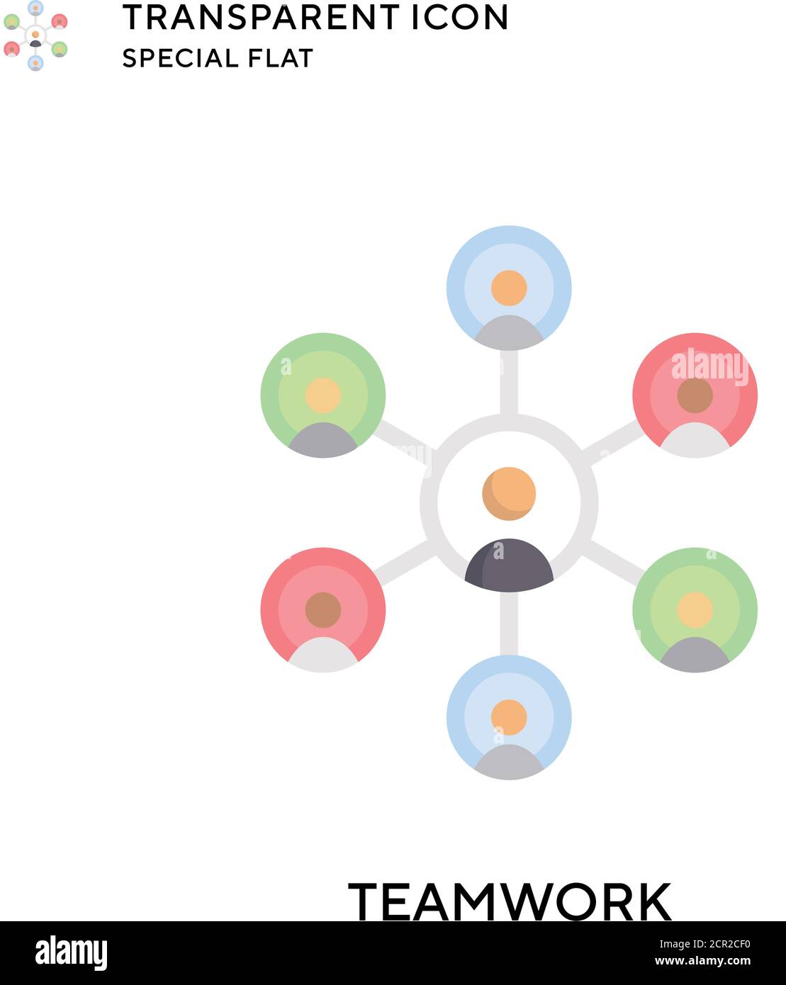 Teamwork vector icon. Flat style illustration. EPS 10 vector Stock ...