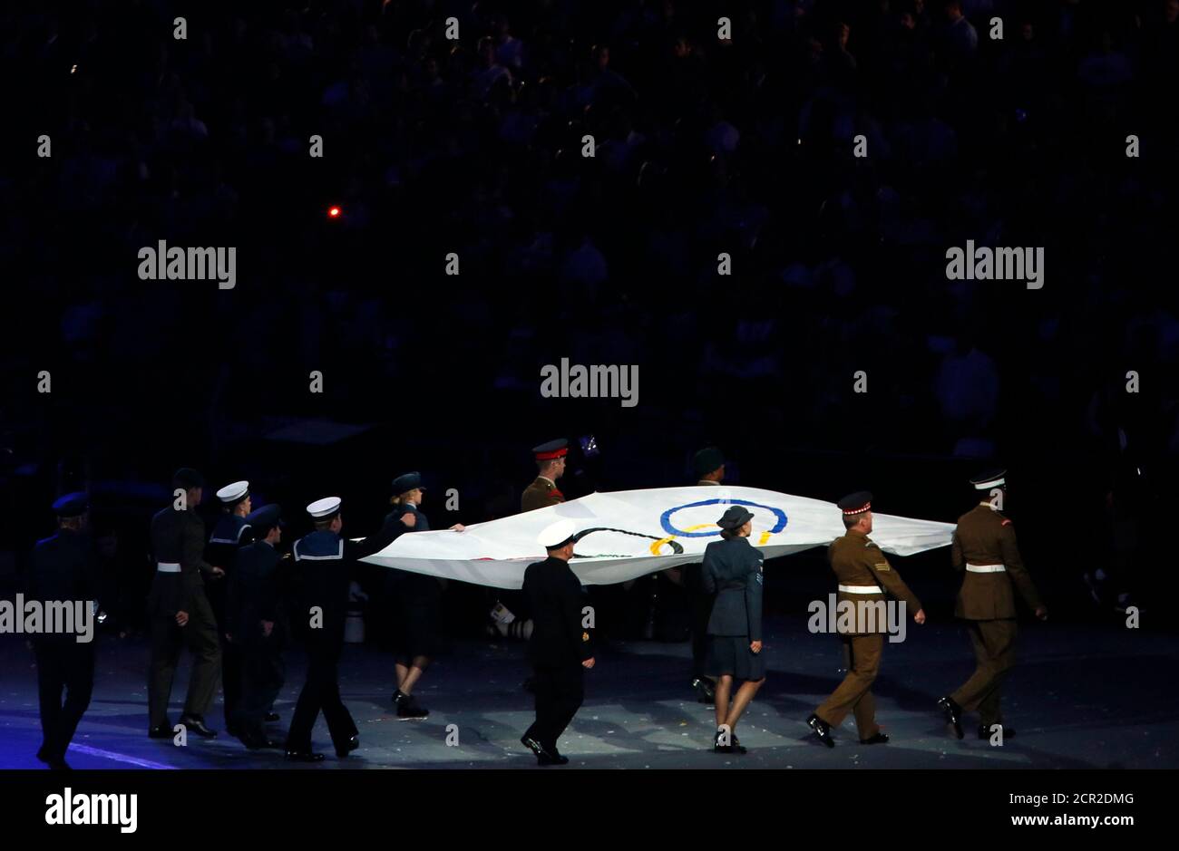 Olympic Flag Closing Ceremony High Resolution Stock Photography and ...