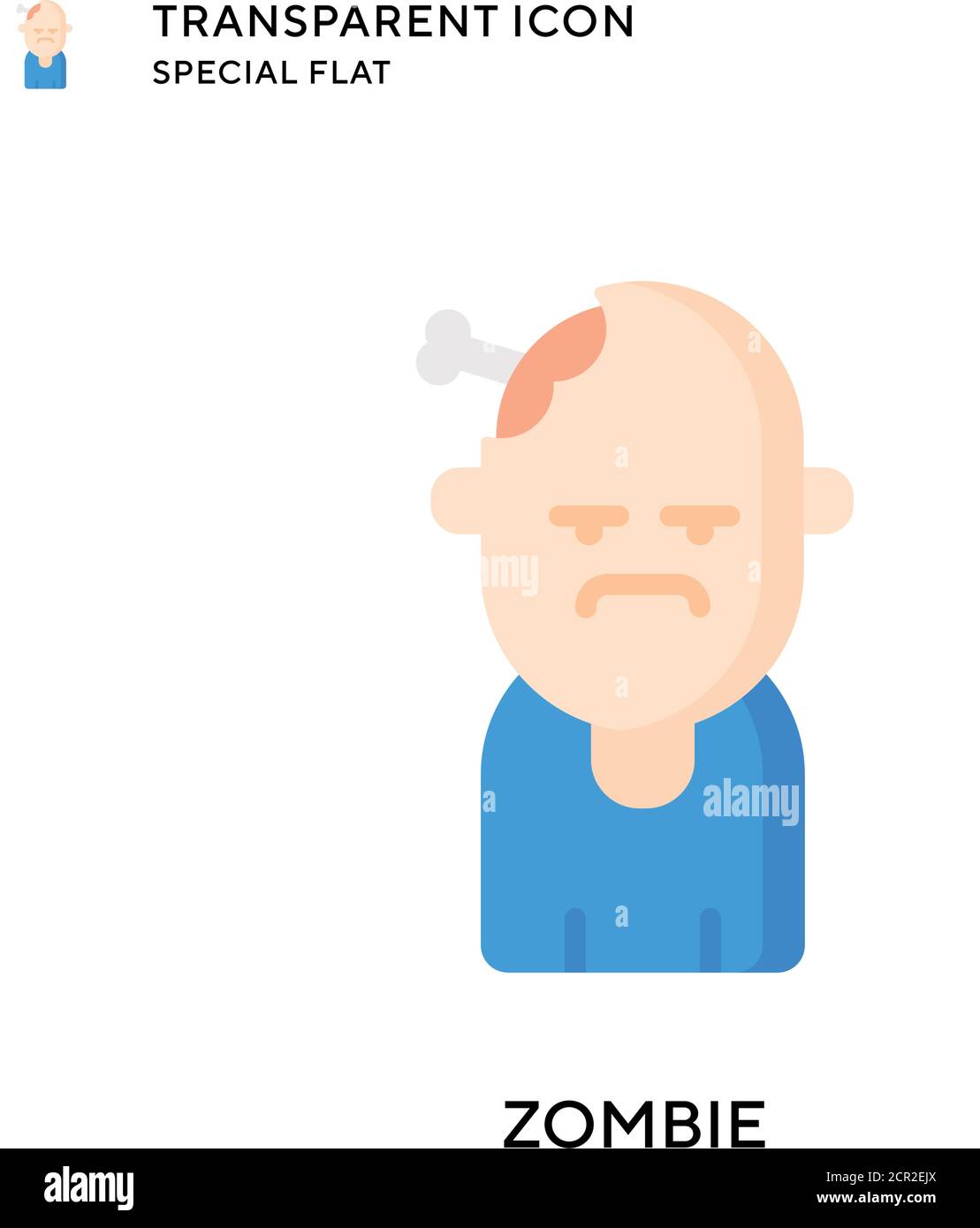 Zombie vector icon. Flat style illustration. EPS 10 vector Stock Vector ...