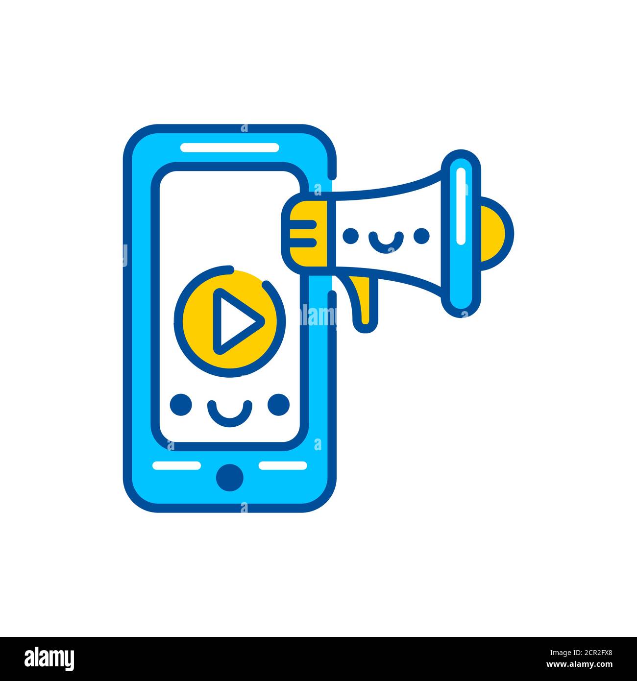 Video promotion color icon. Custom video content. Sign for web page ...