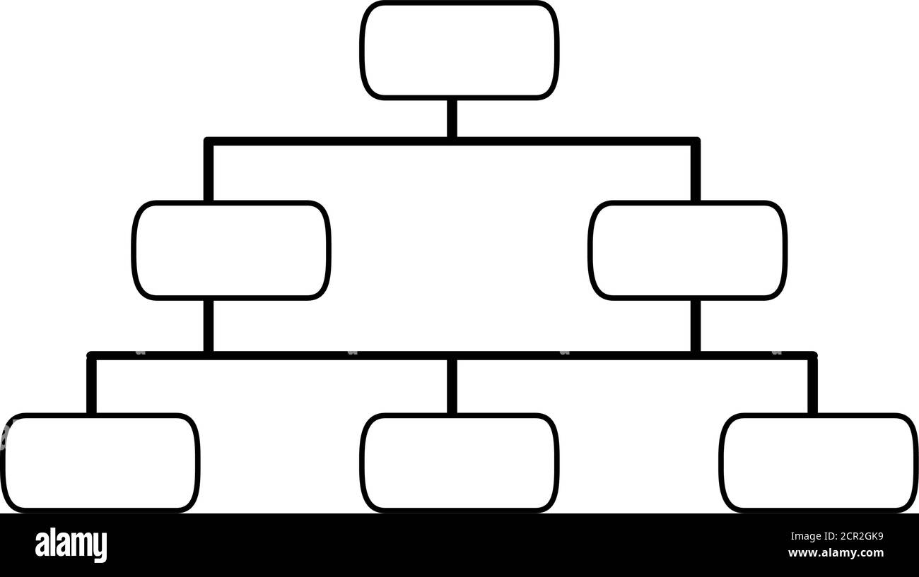 data analysis, organization chart corporate vector illustration line ...