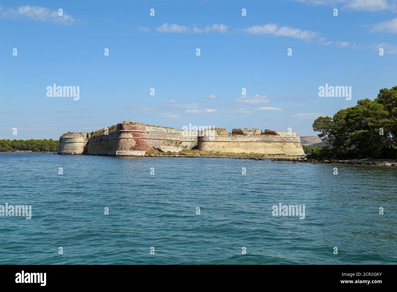 Fortress of St. Nicholas at the entrance to Sibenik Bay, Croatia Stock ...