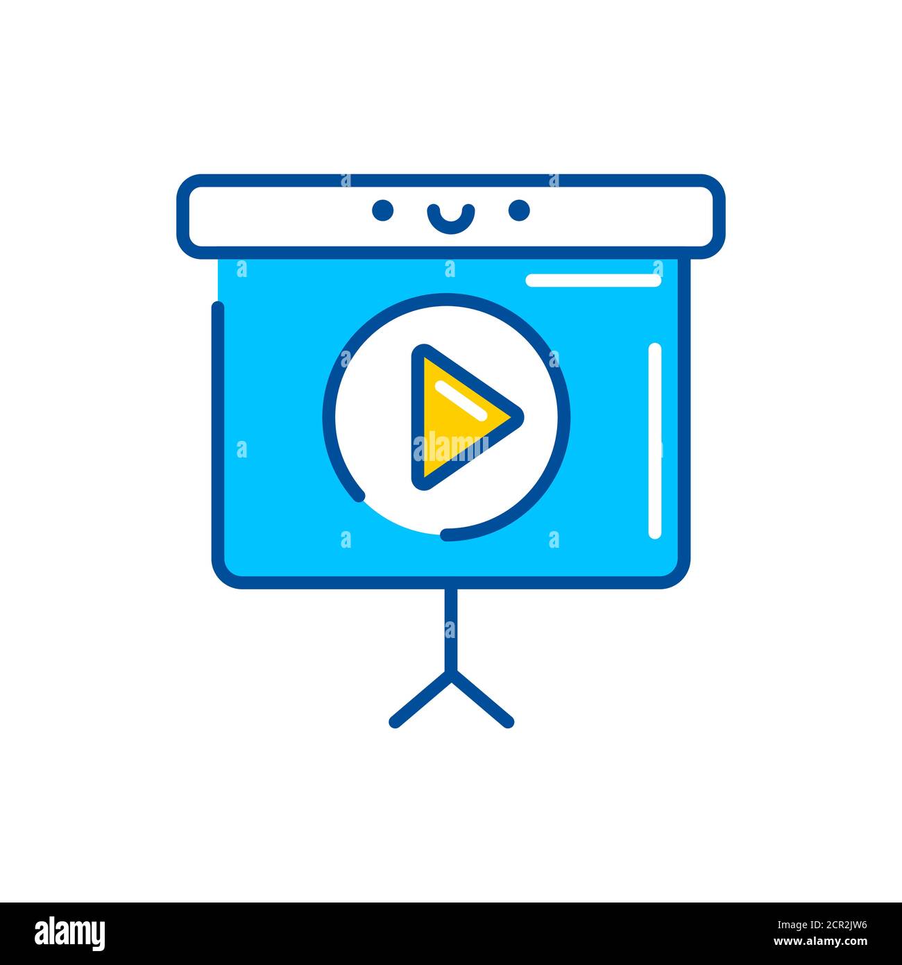 Presentation color icon. Custom video content. Sign for web page ...