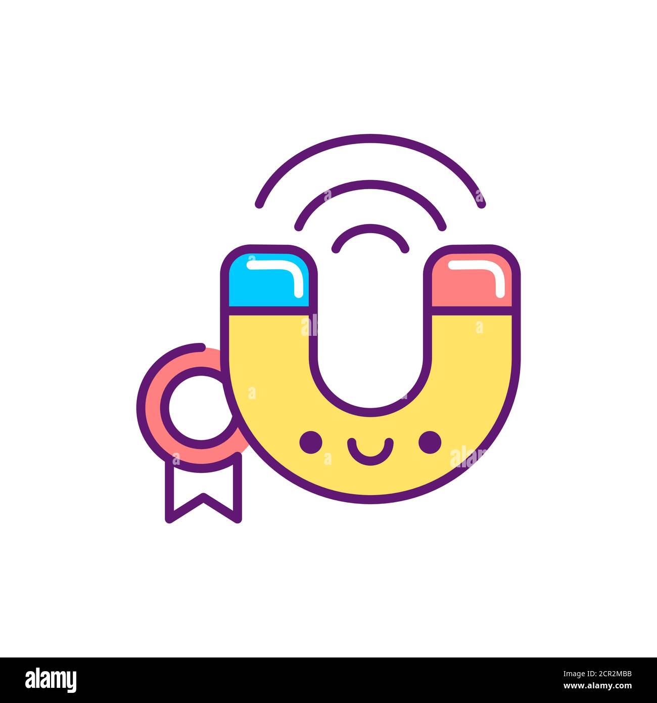 Attracting guests and sponsors line color icon. Event management. Sign ...