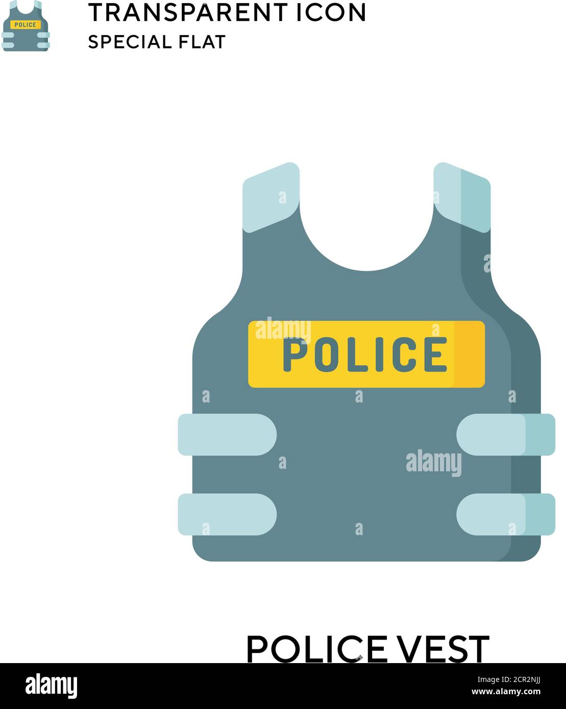 Police vest vector icon. Flat style illustration. EPS 10 vector Stock ...