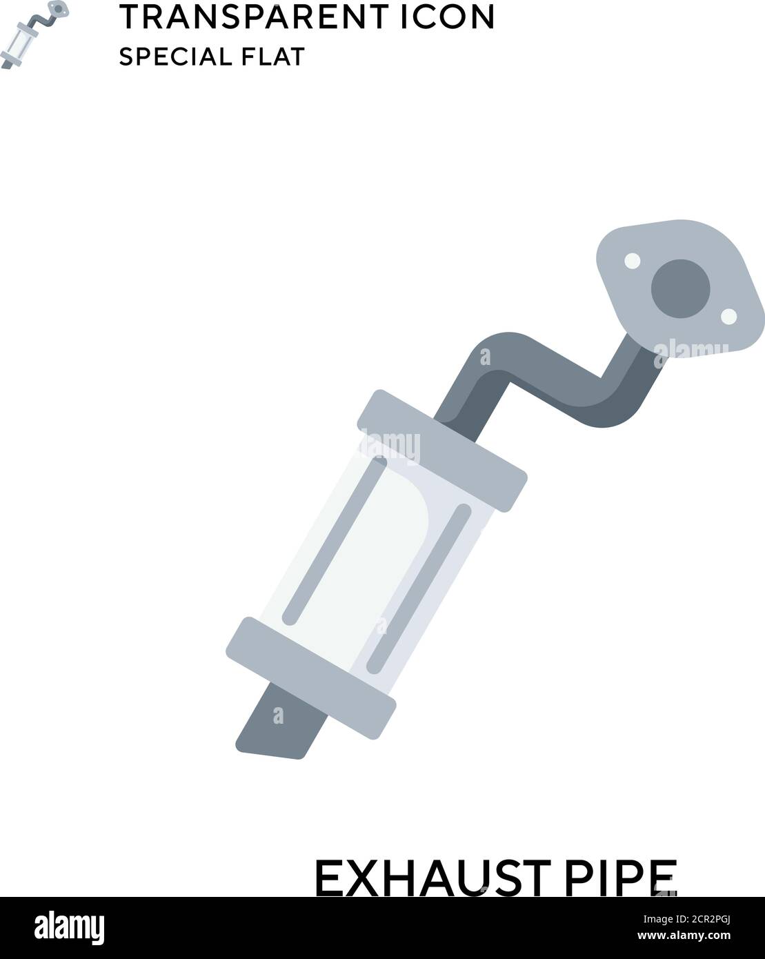 Exhaust pipe vector icon. Flat style illustration. EPS 10 vector Stock ...