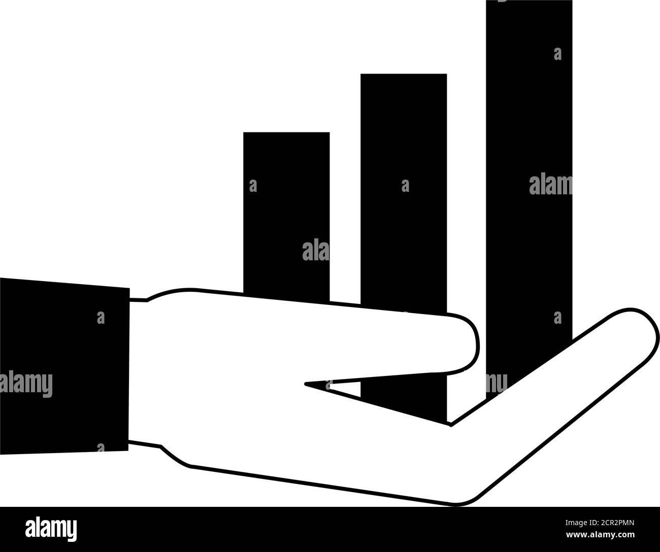 data analysis, hand statistics report financial vector illustration ...