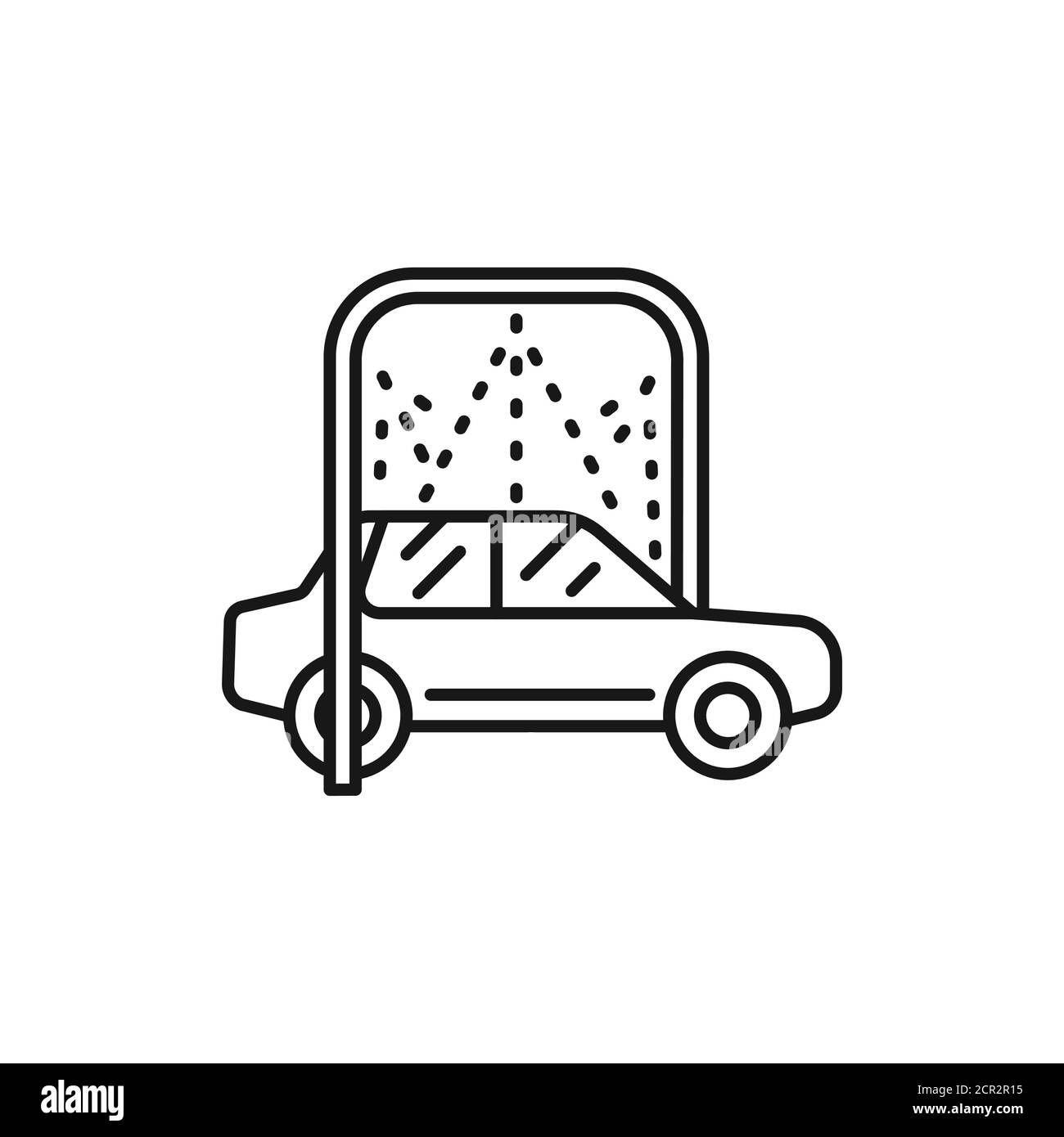 Car disinfection color line icon. Automatic car wash. Pictogram for web ...