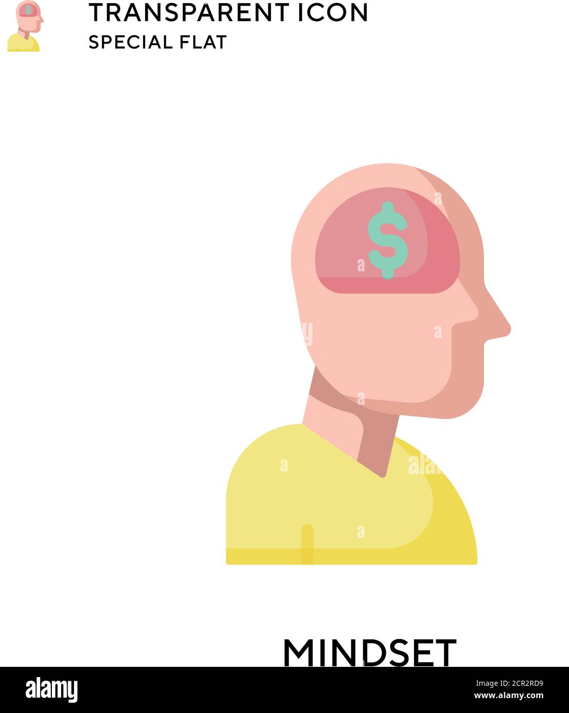Mindset vector icon. Flat style illustration. EPS 10 vector Stock ...