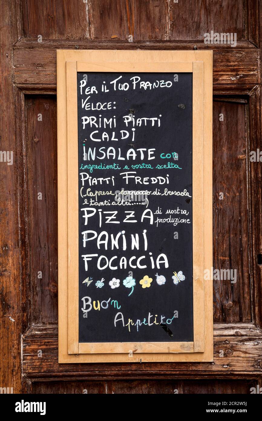 Handwritten menus hi-res stock photography and images - Alamy