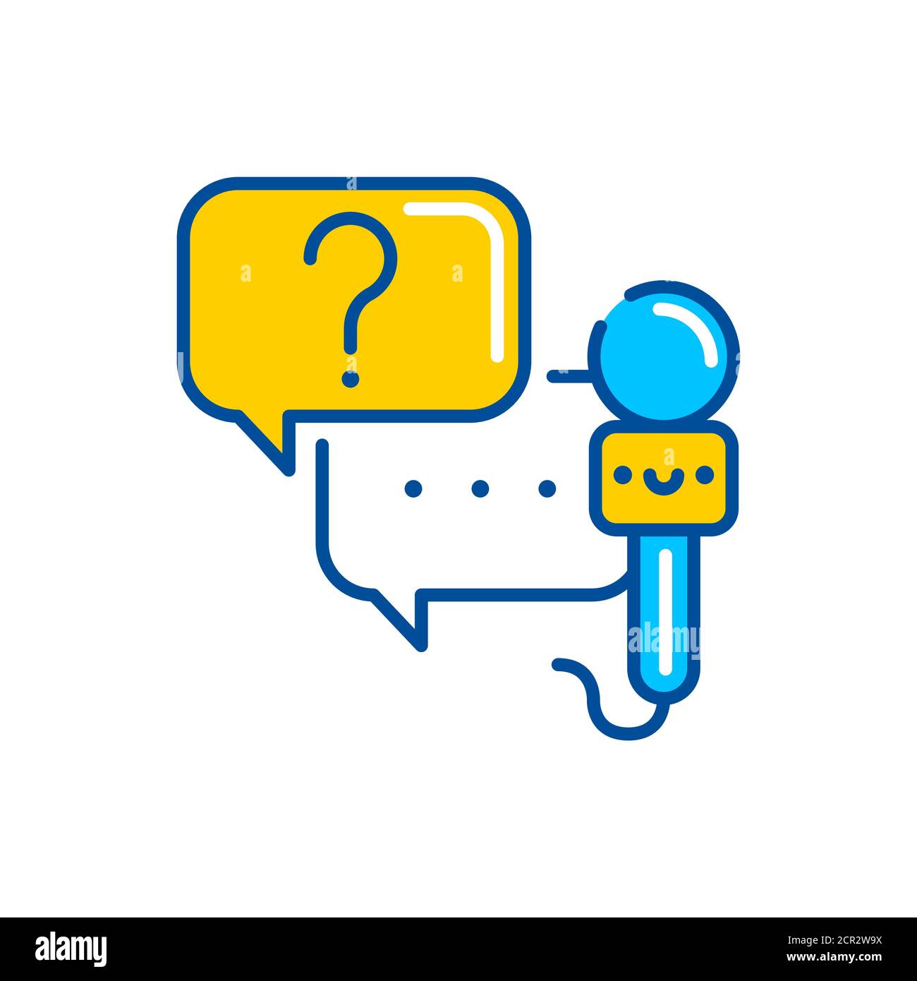 Interview color icon. Custom video content. Sign for web page, mobile ...