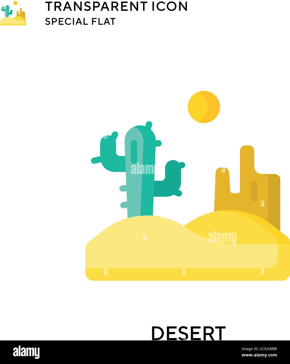 Desert vector icon. Flat style illustration. EPS 10 vector Stock Vector ...