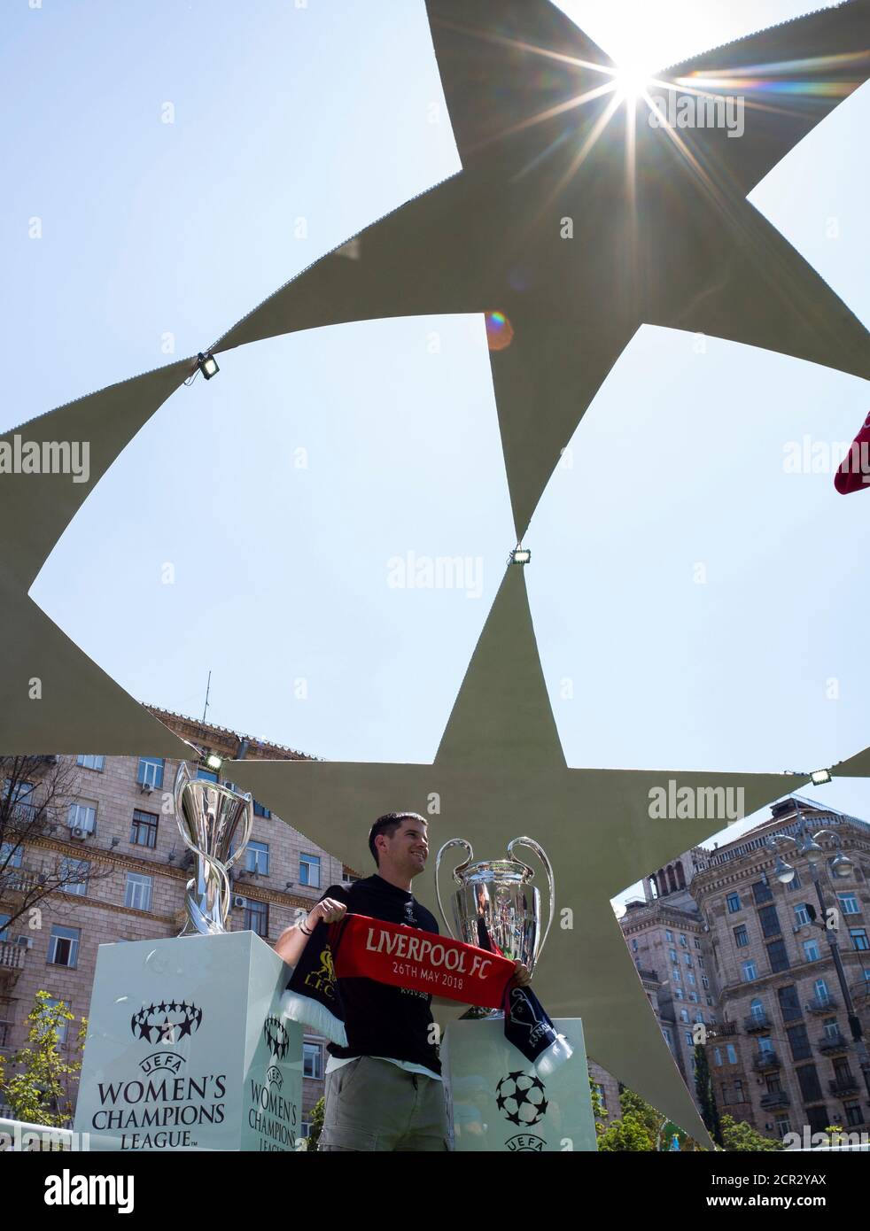Uefa champions league trophies hi-res stock photography and images - Alamy
