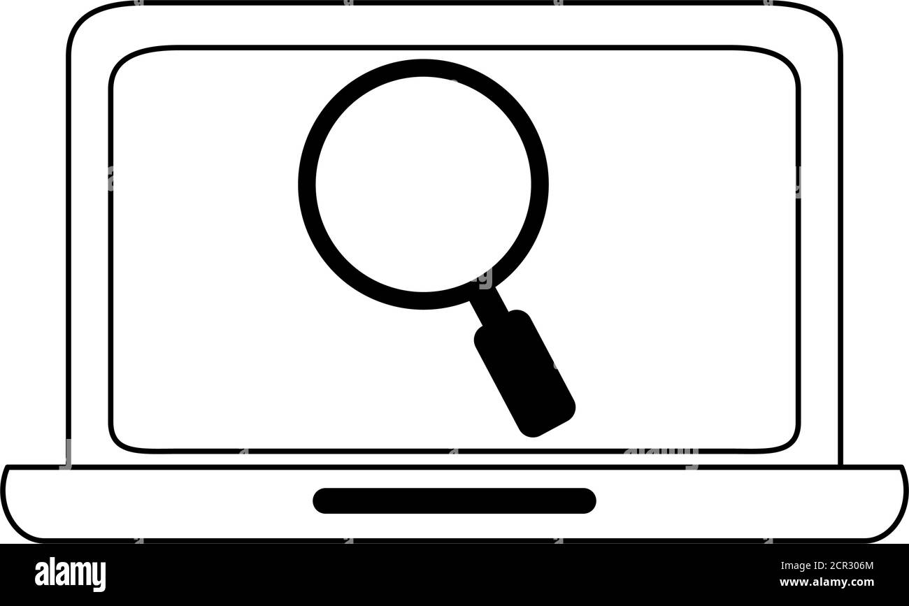 data analysis, laptop magnifier business strategy and investment vector ...