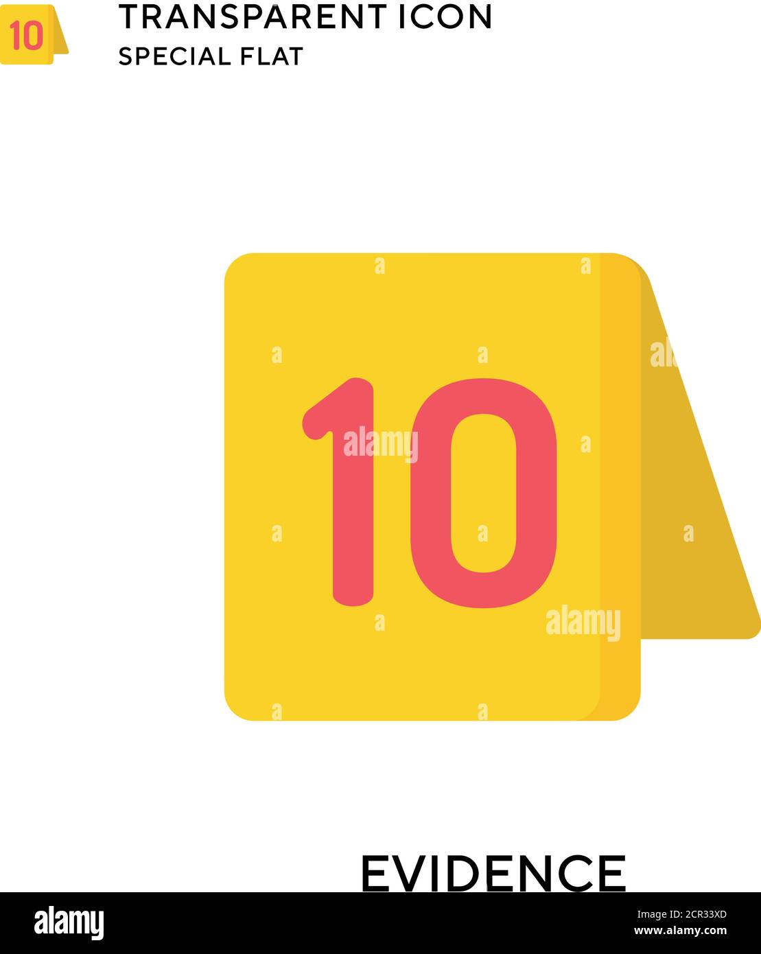 Evidence vector icon. Flat style illustration. EPS 10 vector Stock ...