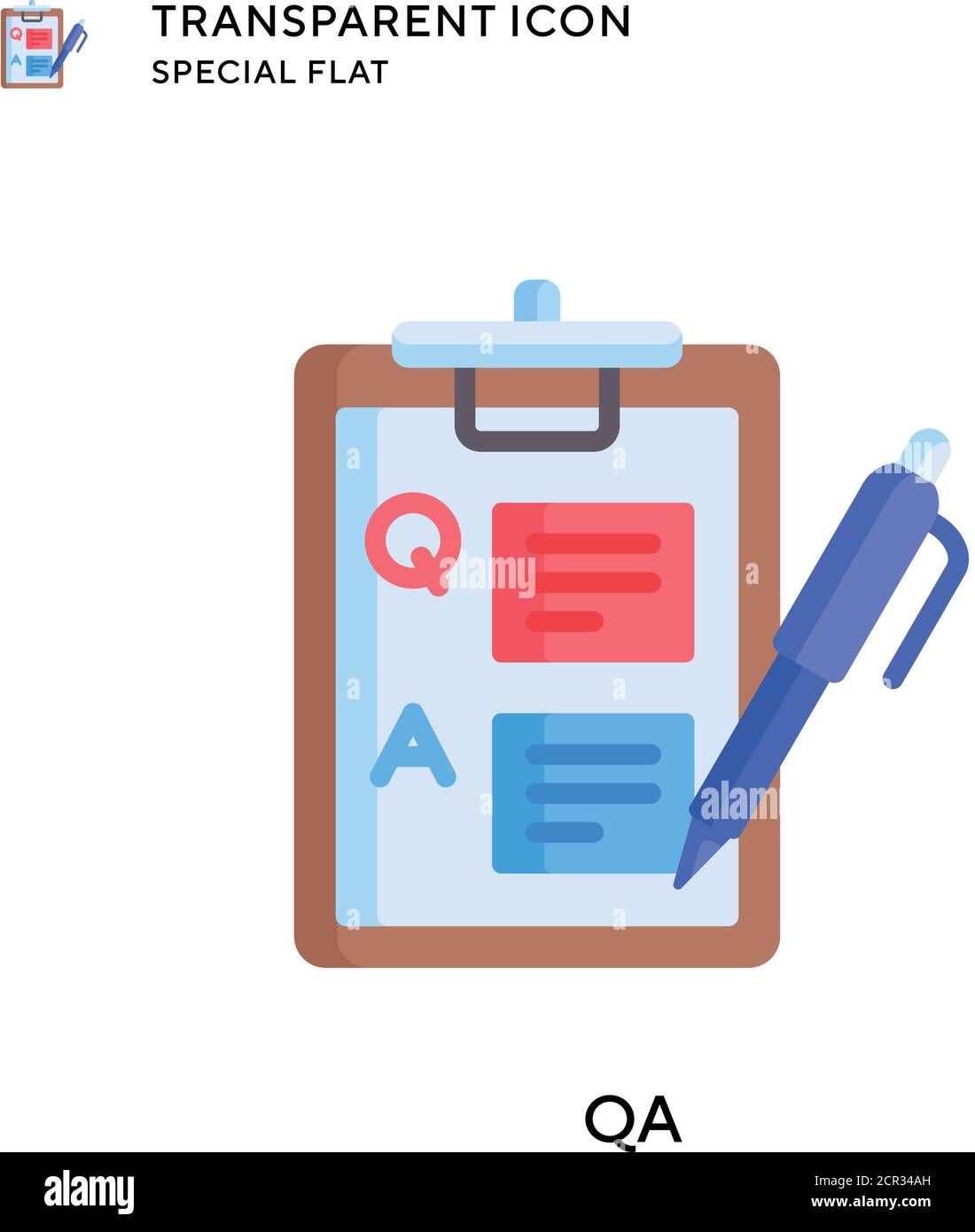 QA vector icon. Flat style illustration. EPS 10 vector Stock Vector ...