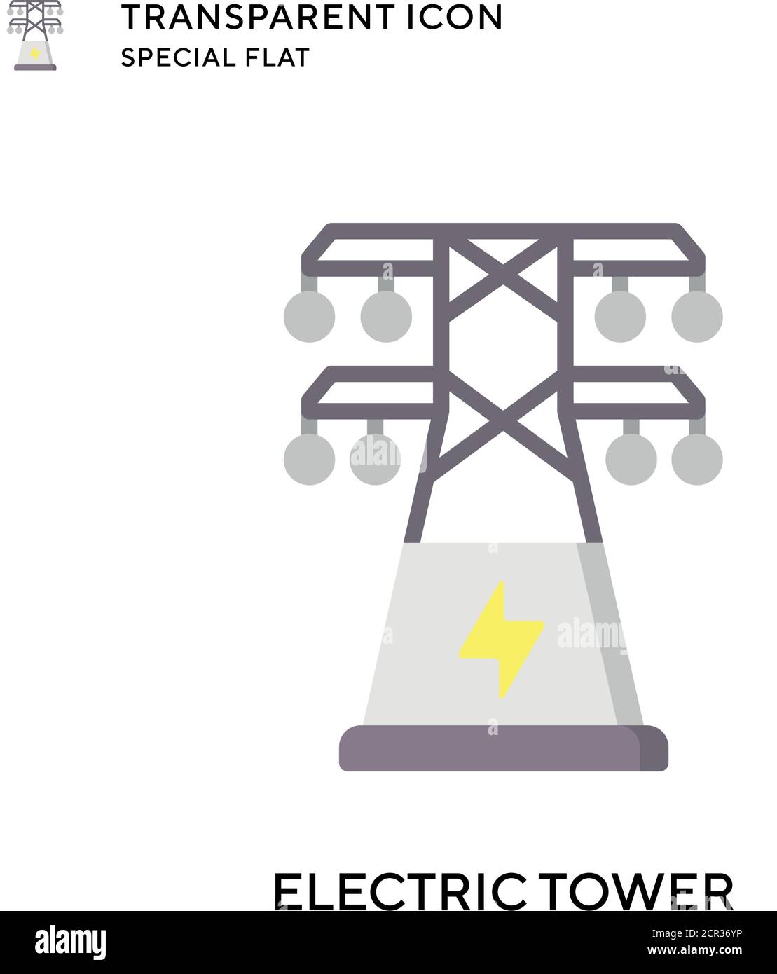 Electric tower vector icon. Flat style illustration. EPS 10 vector ... Electric tower vector icon. Flat style illustration. EPS 10 vector ...