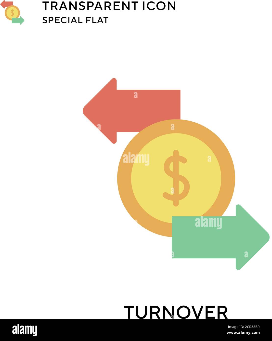 Turnover vector icon. Flat style illustration. EPS 10 vector Stock ...