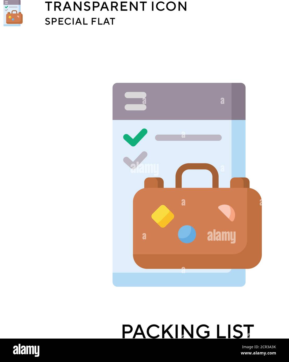 Carry on packing list Stock Vector Images - Alamy