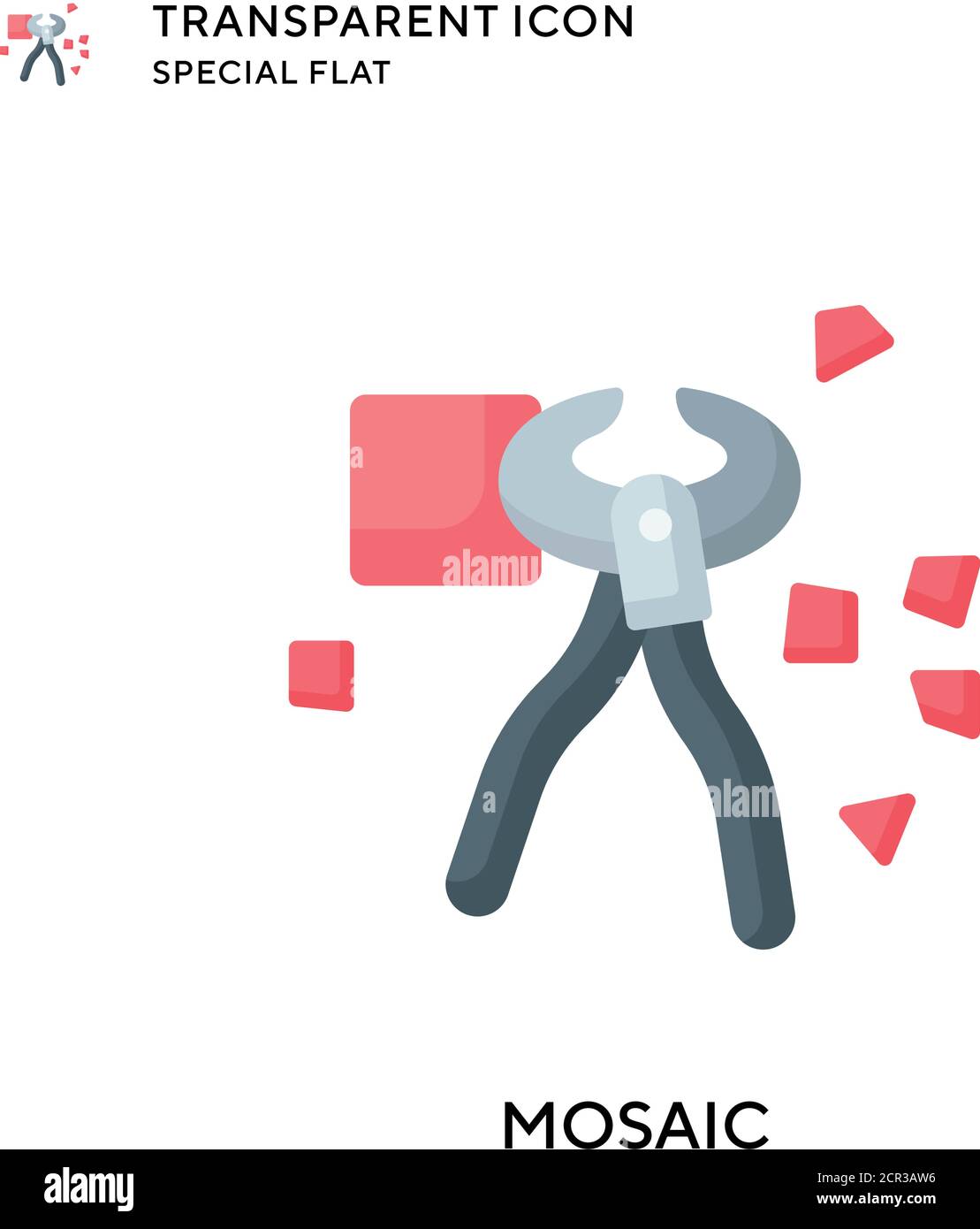 Mosaic vector icon. Flat style illustration. EPS 10 vector Stock Vector ...