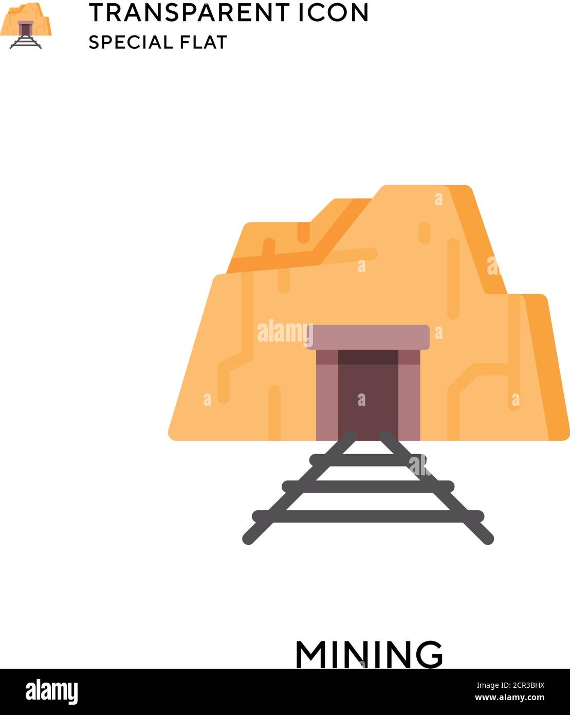 Mining vector icon. Flat style illustration. EPS 10 vector Stock Vector ...