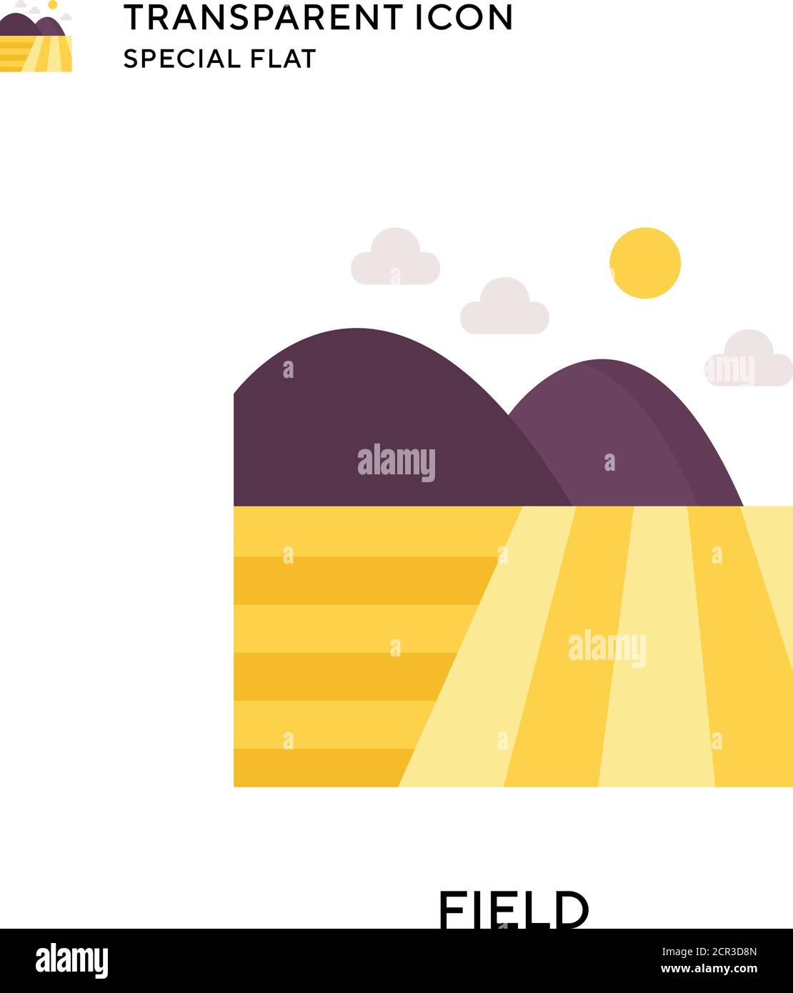 Field vector icon. Flat style illustration. EPS 10 vector Stock Vector ...